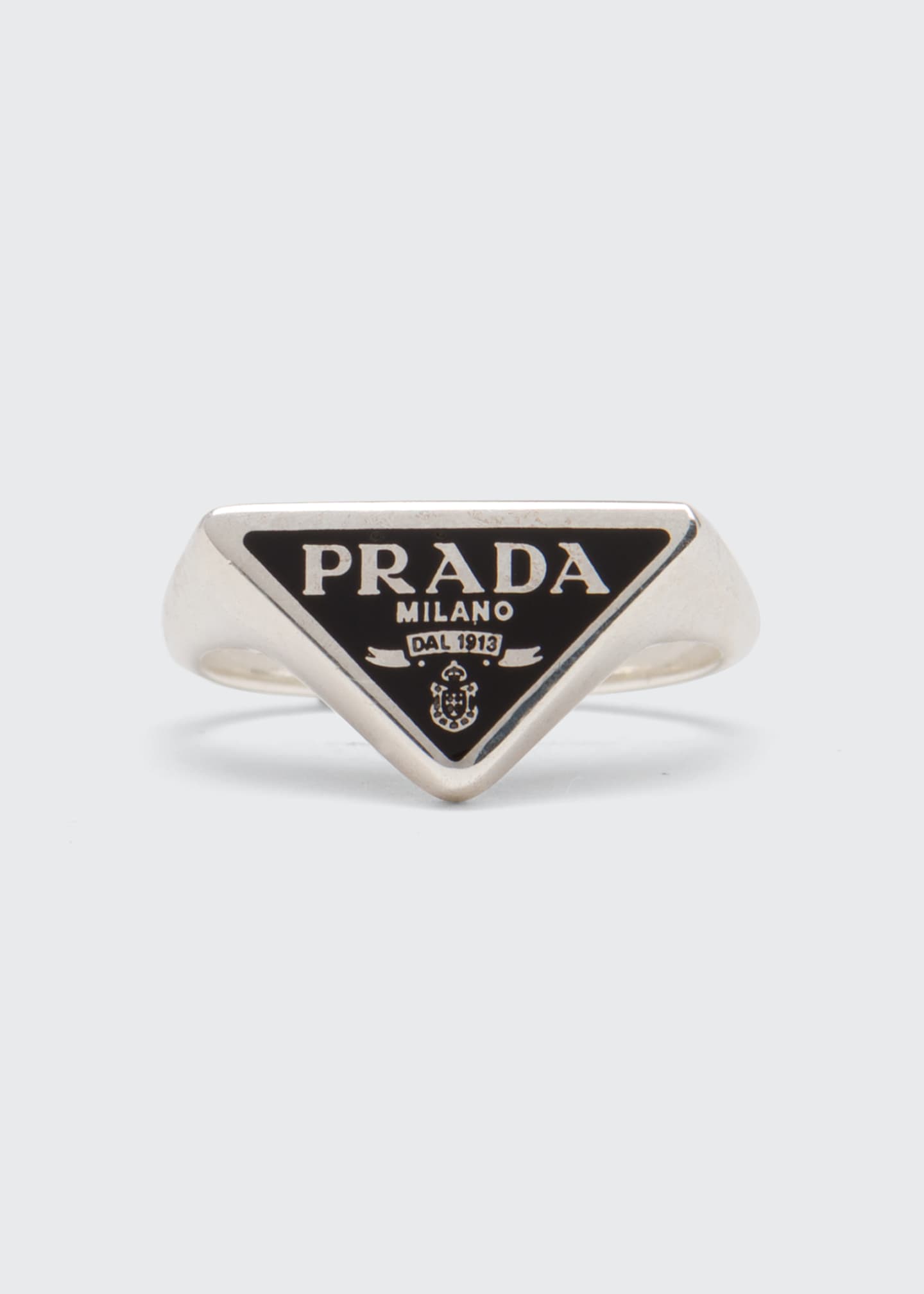 Prada Enamel Triangle Logo Ring - Bergdorf Goodman