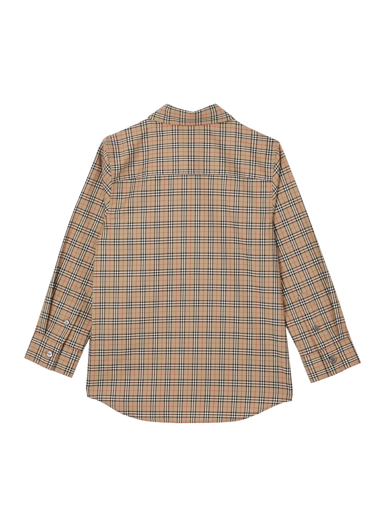 Burberry Boy's Owen Micro Vintage Check Button-Down Shirt, Size 3-14 ...