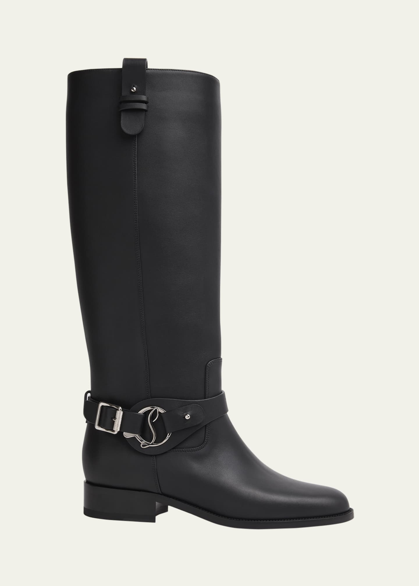 Christian Louboutin Dianouchette Leather Red Sole Riding Boots ...