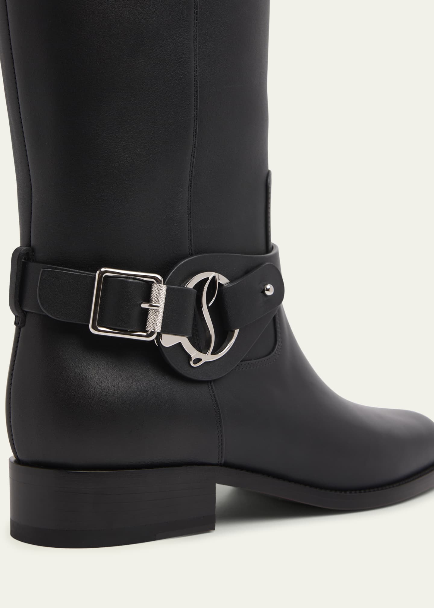 Christian Louboutin Dianouchette Leather Red Sole Riding Boots ...
