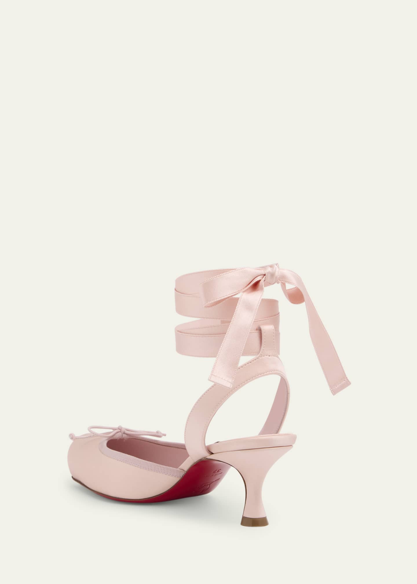 Christian Louboutin 55mm Cassia Lace-Up Satin Ballet Pumps - Bergdorf ...