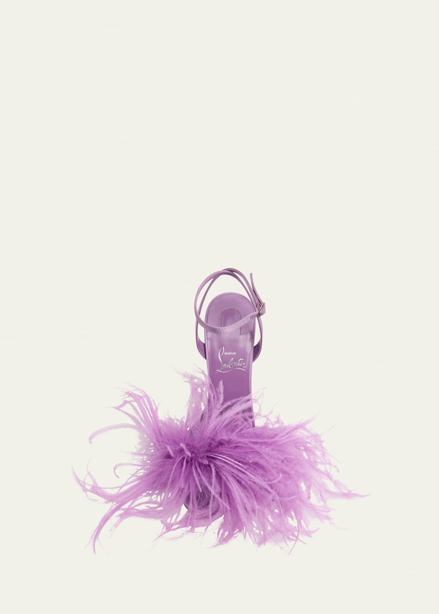 Christian Louboutin 100mm Miss Z Poupi Silk Feather Pumps - Bergdorf ...