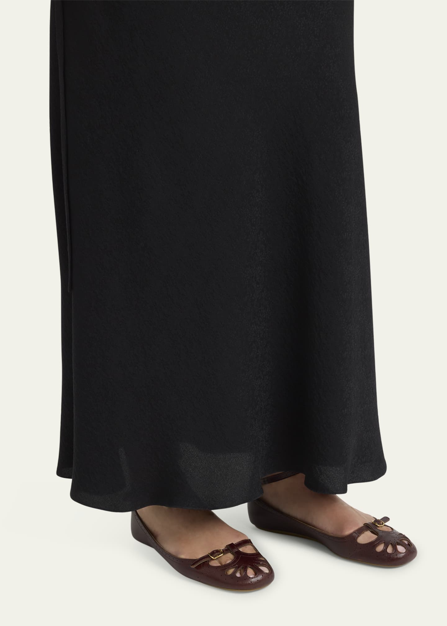 Chloe Misty Cutout Leather Ballerina Flats - Bergdorf Goodman