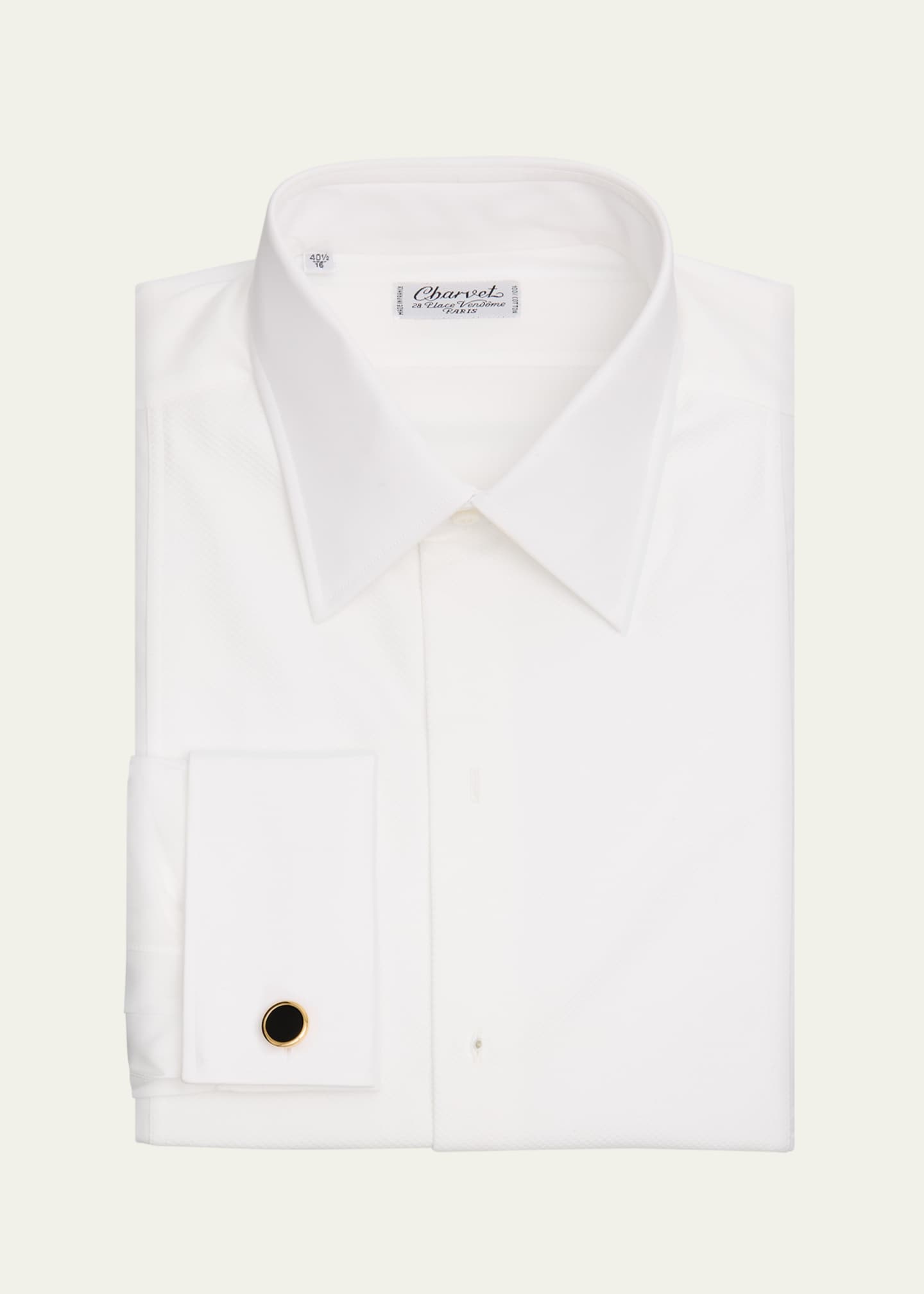 Charvet Men's Pique-Bib French Cuff Dress Shirt - Bergdorf Goodman