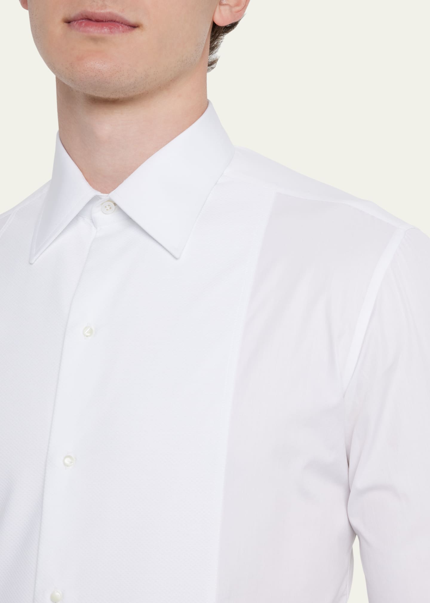 Charvet Men's Pique-Bib French Cuff Dress Shirt - Bergdorf Goodman