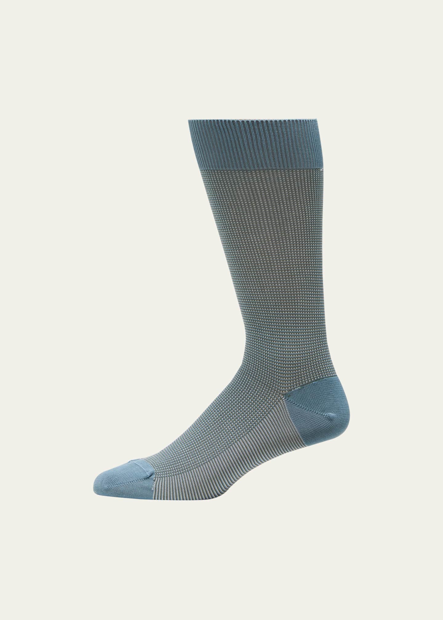 Pantherella Men's Tewkesbury Birdseye Socks - Bergdorf Goodman