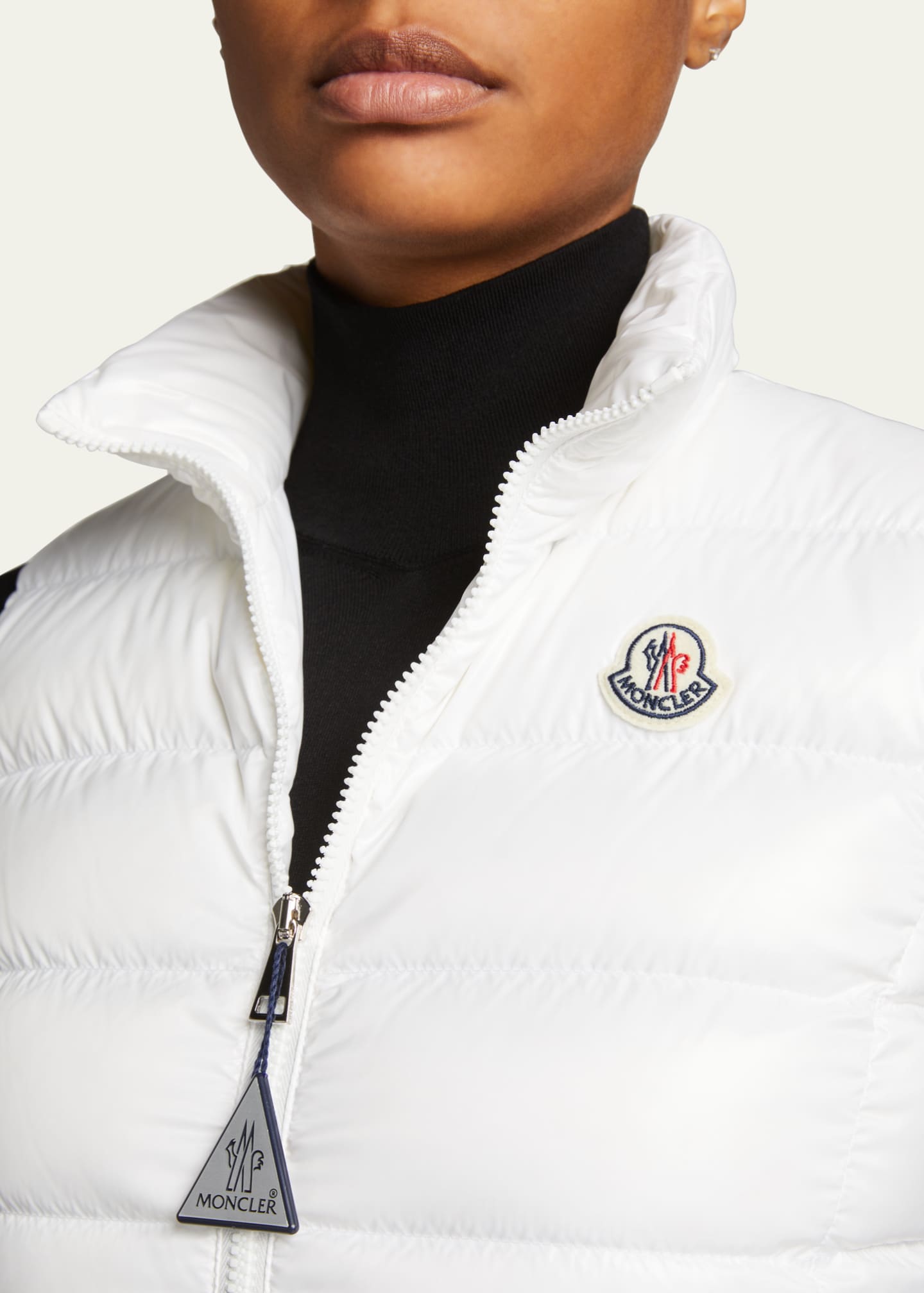 Moncler Ghany Shiny Quilted Puffer Vest - Bergdorf Goodman
