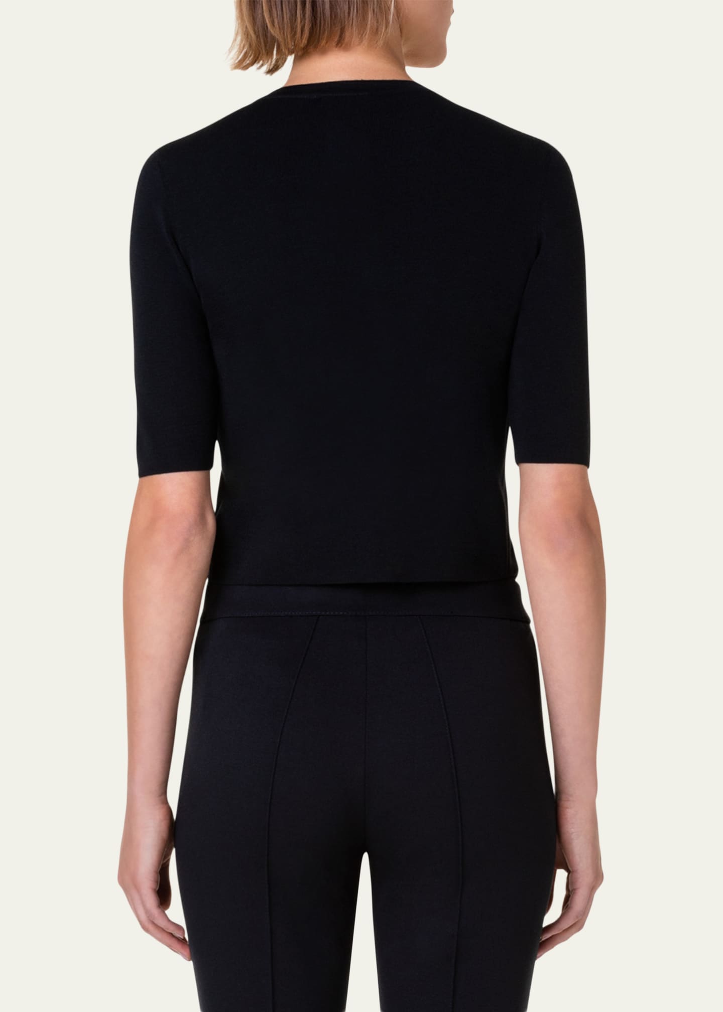 Akris punto Half-Sleeve Short Cardigan - Bergdorf Goodman