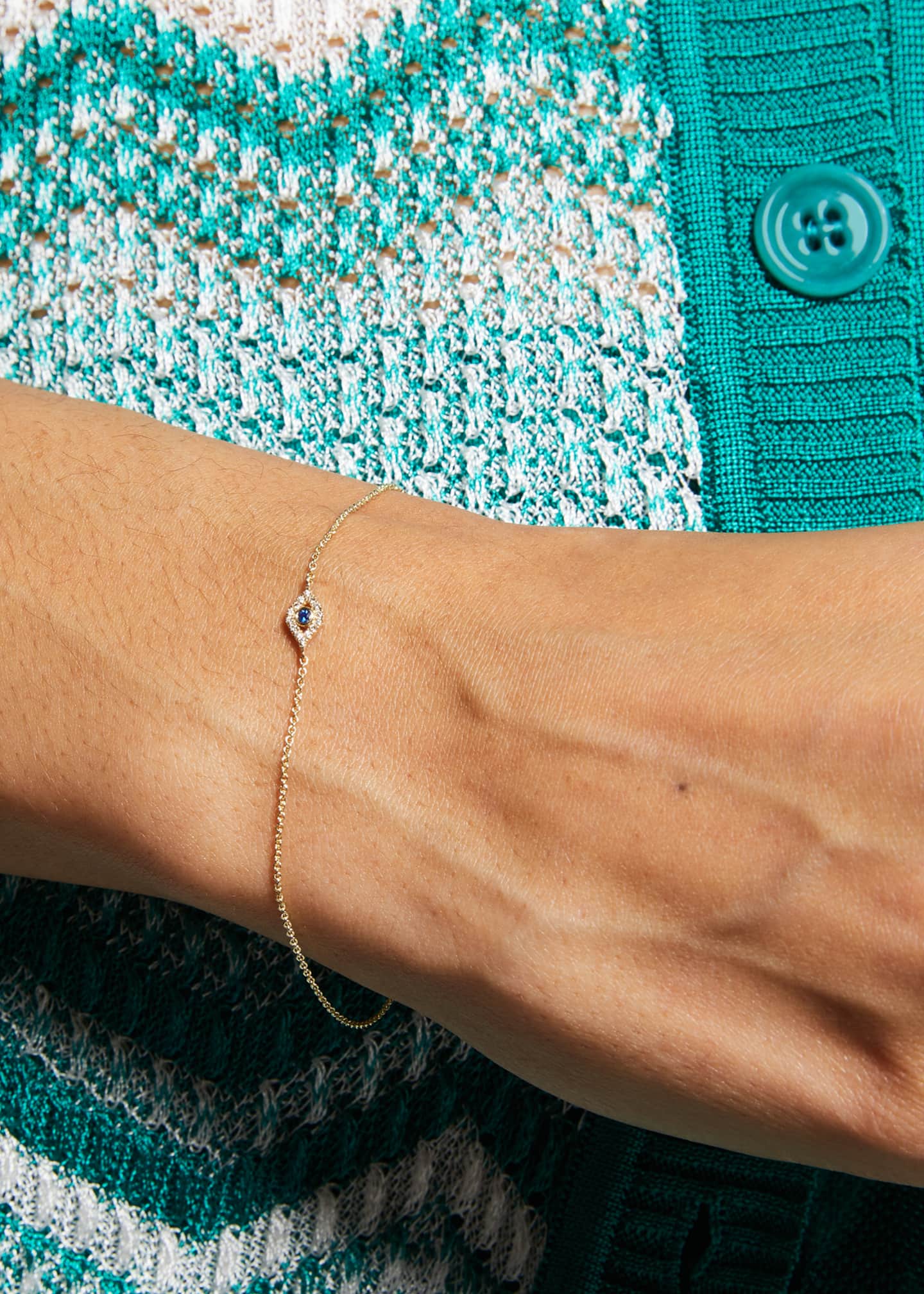 Sydney Evan Small Diamond Evil Eye Bracelet - Bergdorf Goodman