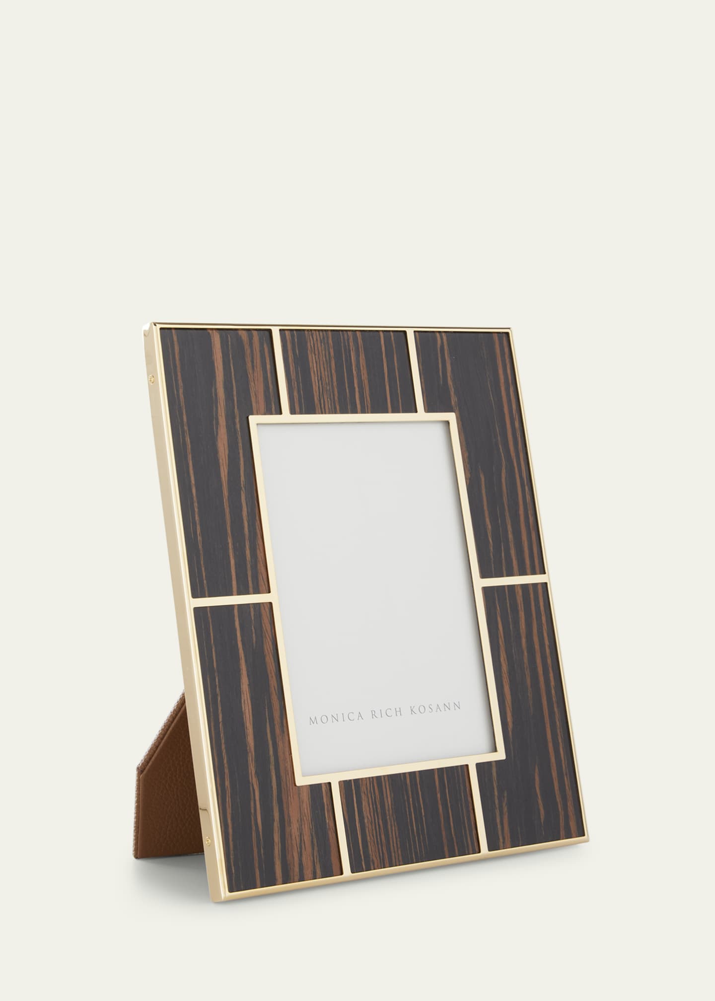 Monica Rich Kosann Macassar 24K Gold-Plated Wooden Photo Frame, 5" x 7 ...