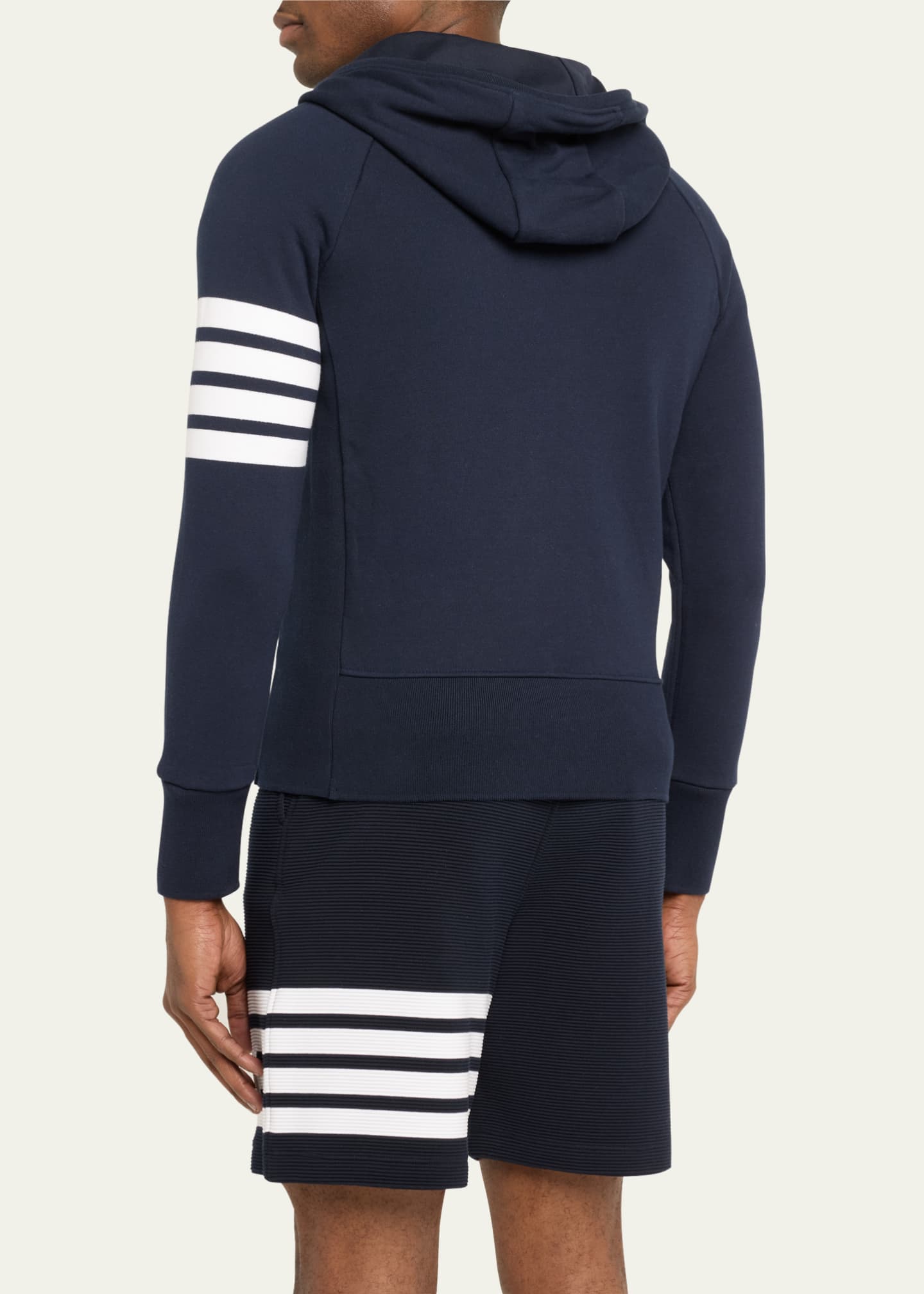 Thom Browne Four-Stripe Hoodie Sweatshirt - Bergdorf Goodman