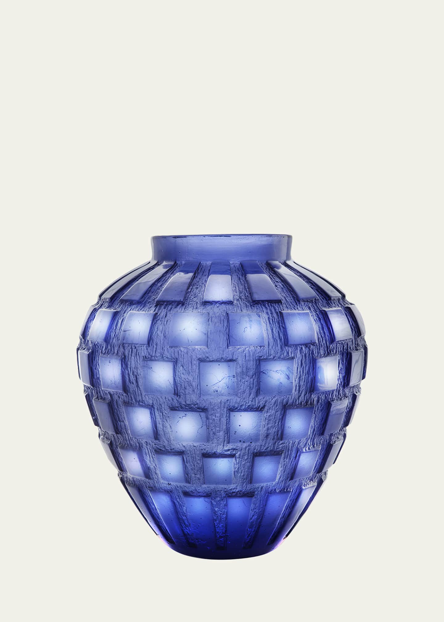 Daum Blue Rhythms Vase - Bergdorf Goodman