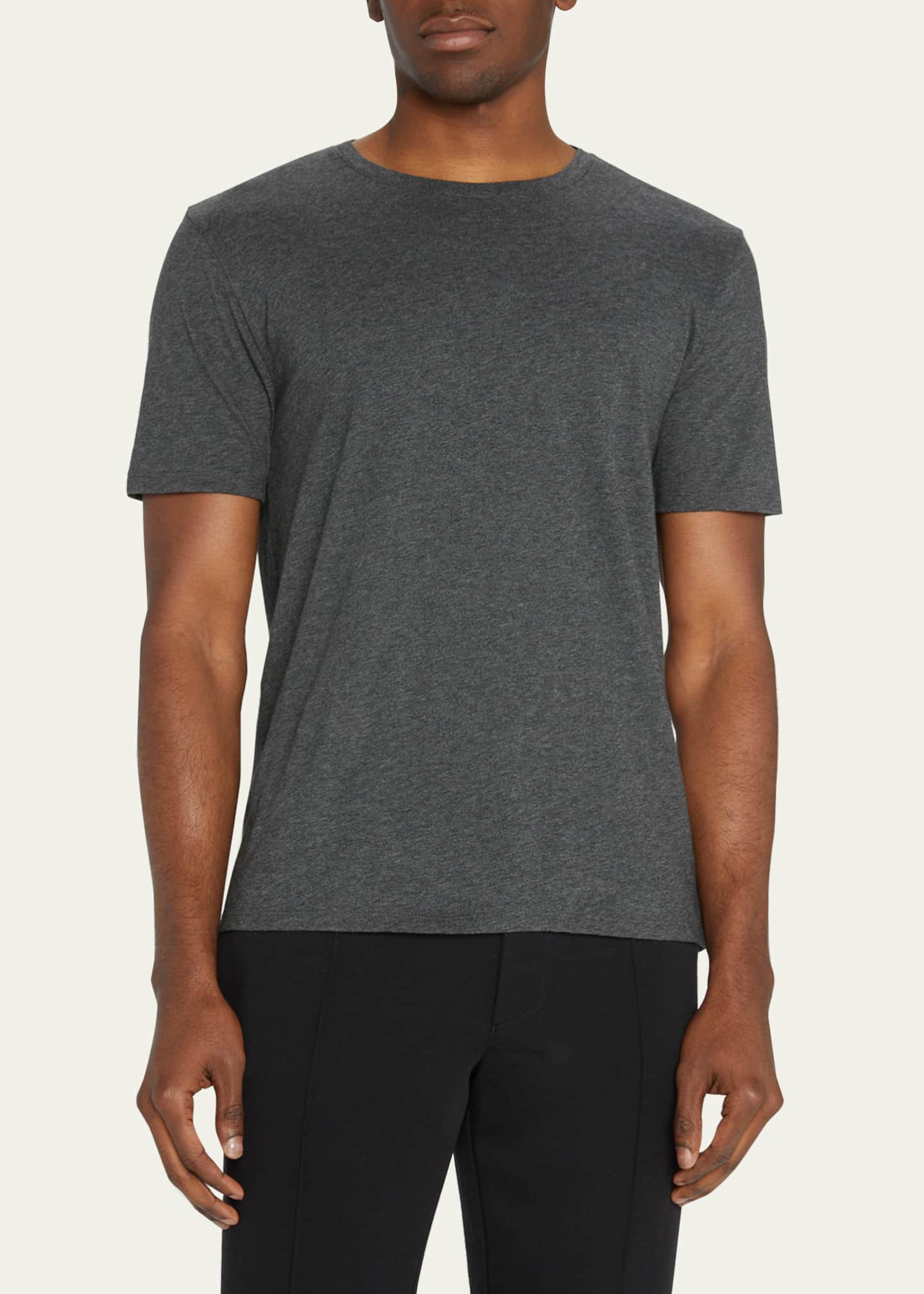 Vince Men's Short-Sleeve Pima Crewneck Jersey T-Shirt, Black - Bergdorf ...