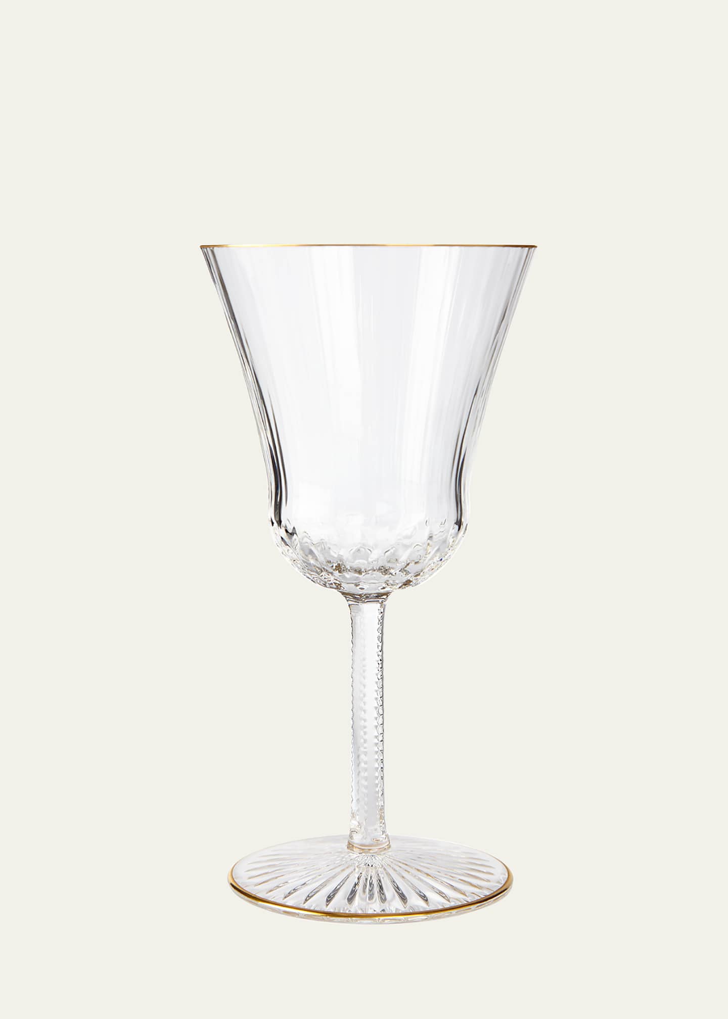 Saint Louis Crystal Apollo Gold Rim Goblet - Bergdorf Goodman
