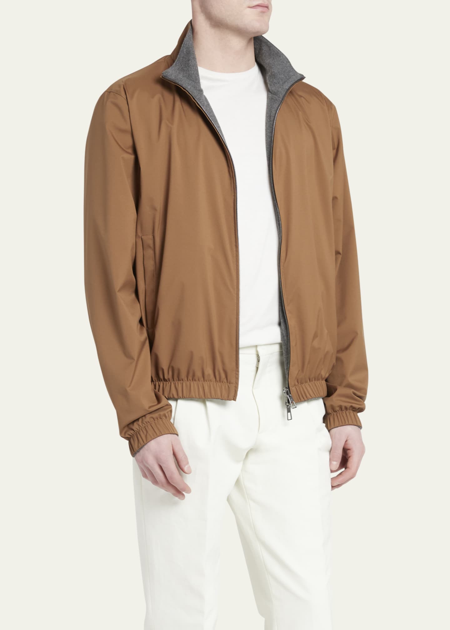 Loro Piana Men's Windmate Reversible Bomber Jacket - Bergdorf Goodman