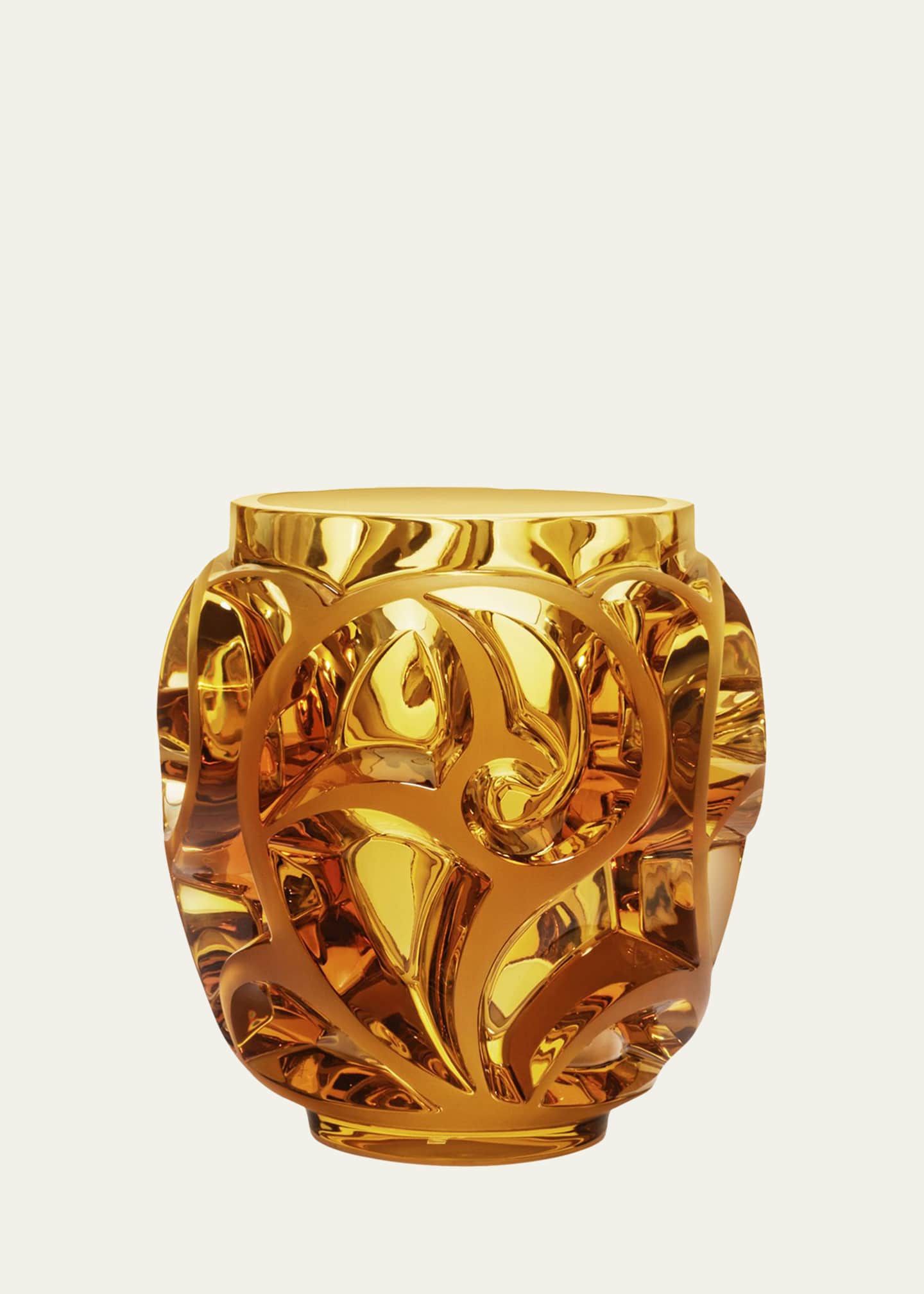 Lalique Tourbillons Amber Vase - Bergdorf Goodman