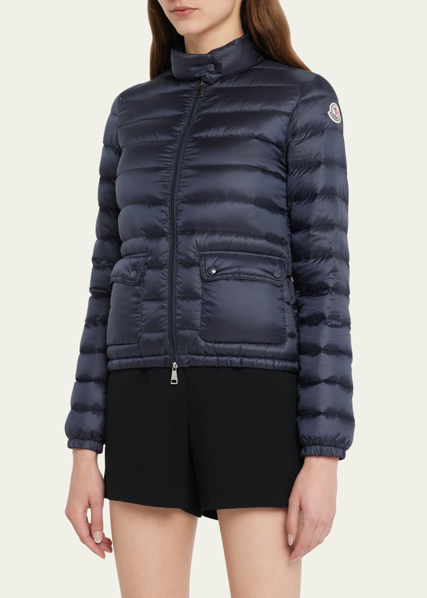 Moncler Lans Collared Down Jacket - Bergdorf Goodman