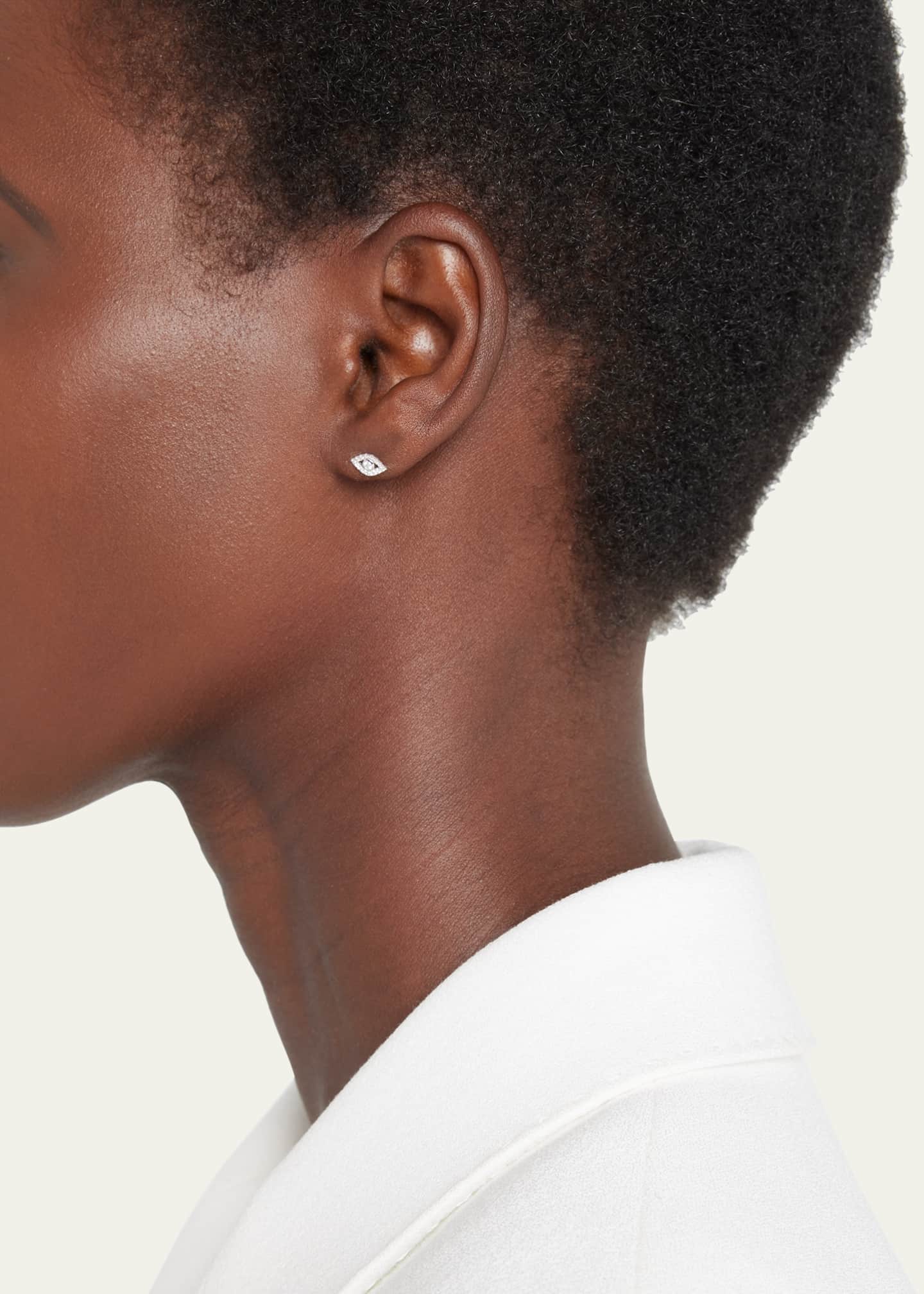 Sydney Evan Single Mini Bezel Evil Eye Stud with Diamonds - Bergdorf ...