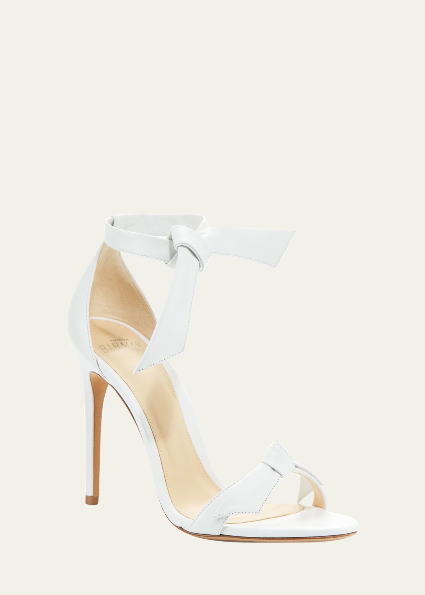 Alexandre Birman Clarita Knotted Leather High-Heel Sandals - Bergdorf ...