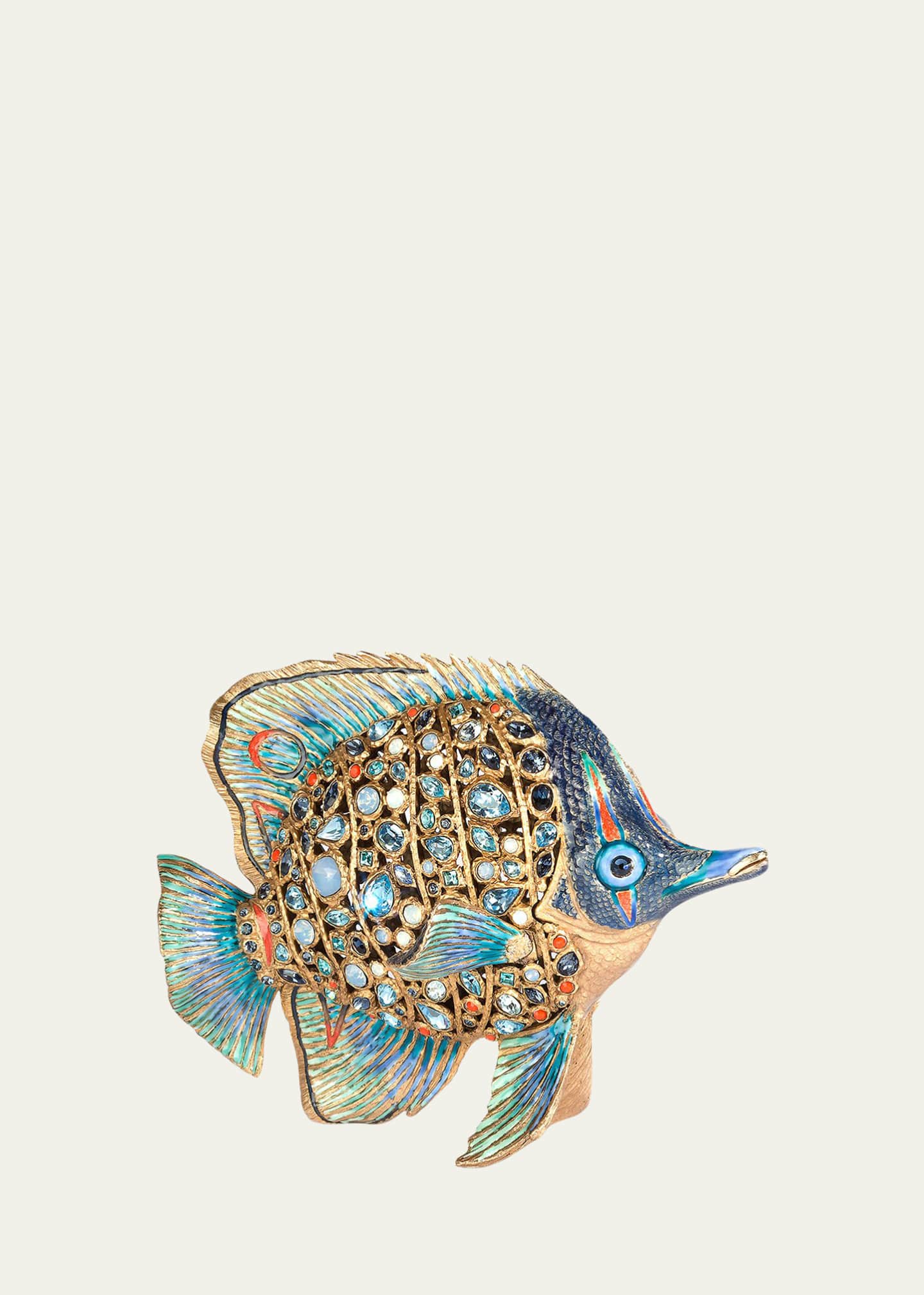 Jay Strongwater Weston Butterfly Fish Figurine - Bergdorf Goodman