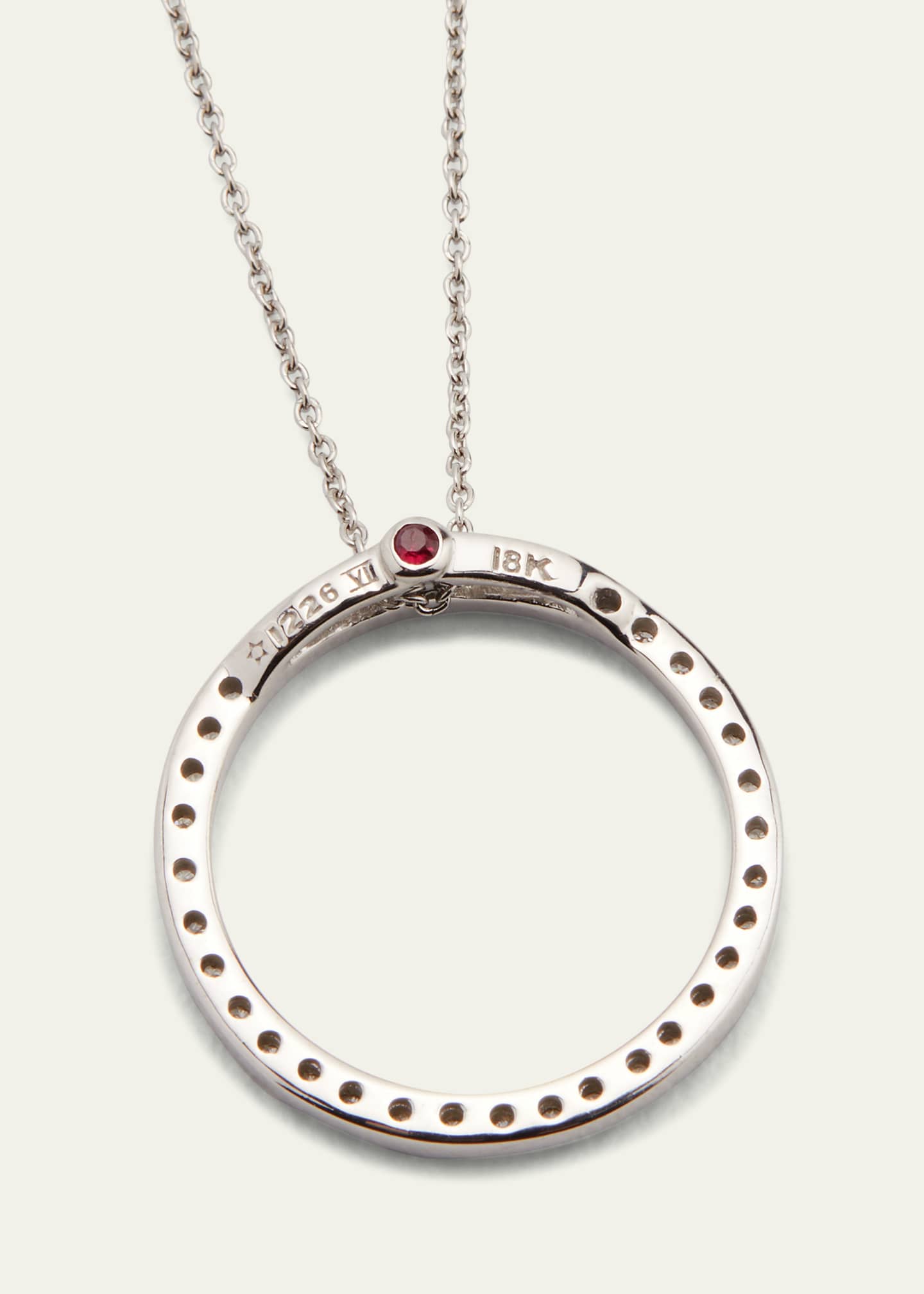 Roberto Coin Pave Circle Necklace - Bergdorf Goodman