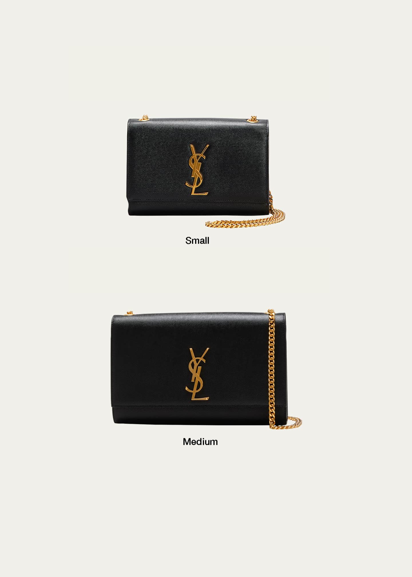 Saint Laurent Kate Small YSL Crossbody Bag in Grained Leather ...