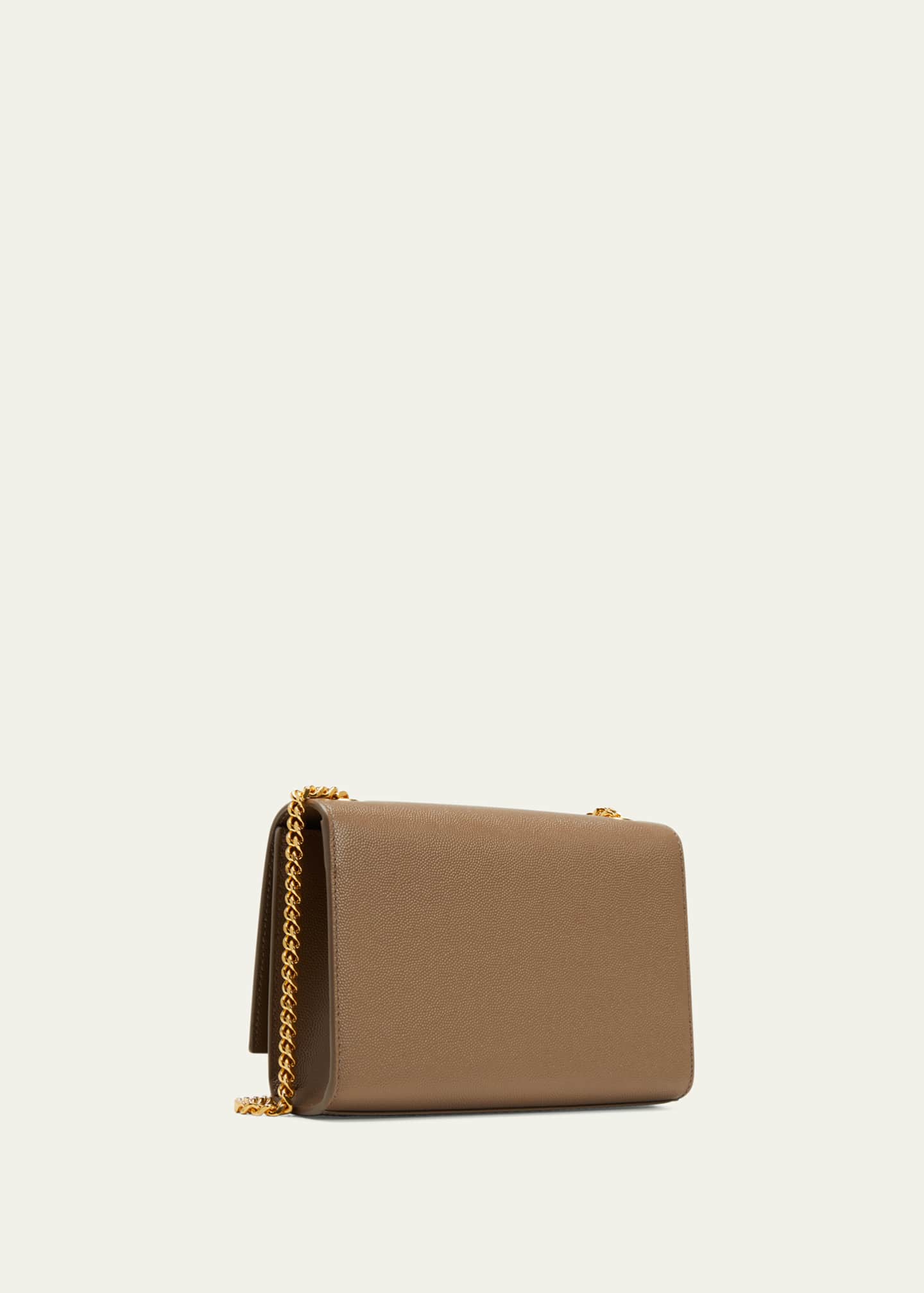 Saint Laurent Kate Small YSL Crossbody Bag in Grained Leather ...