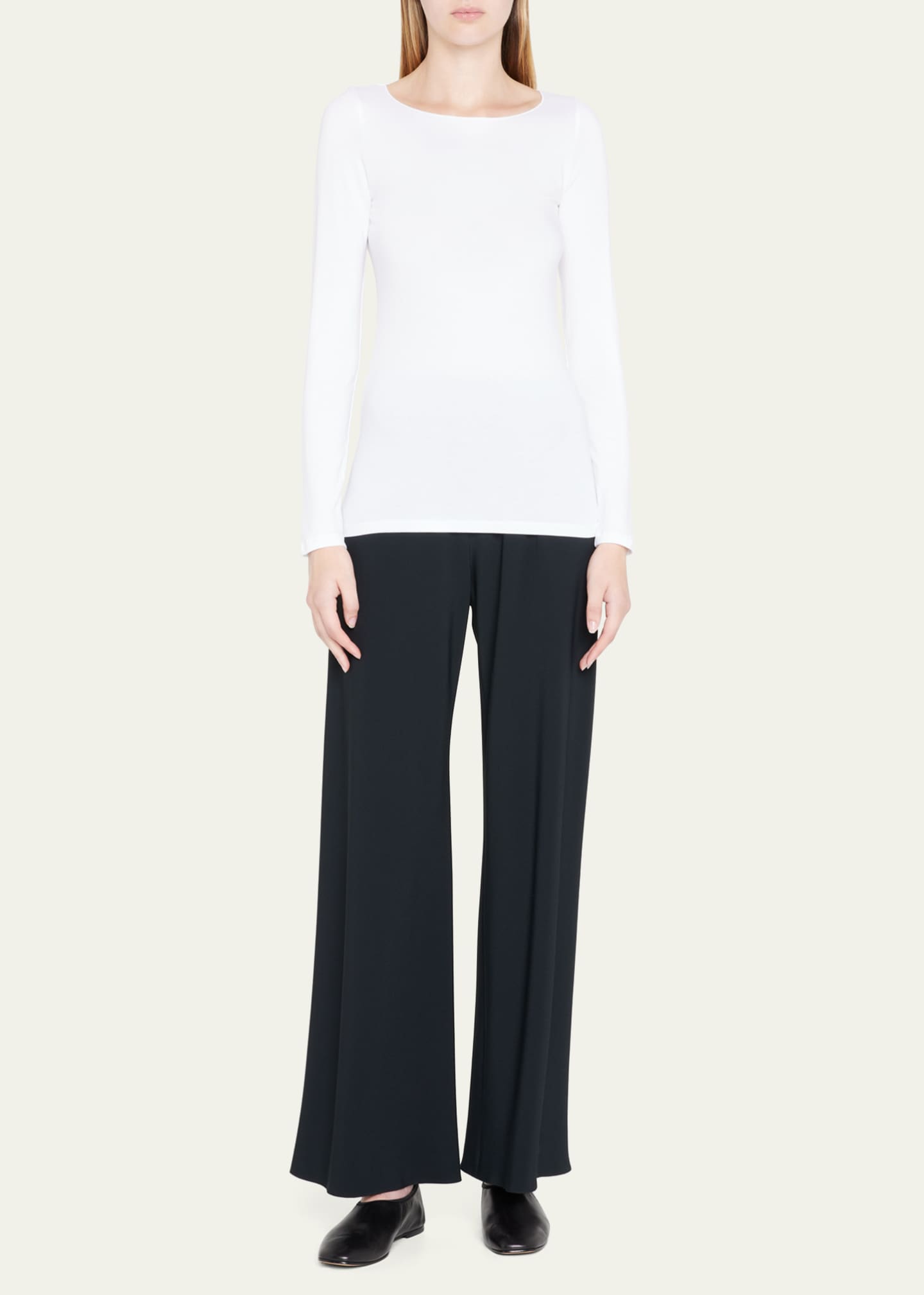 Majestic Filatures Soft Touch Marrow-Edge Long-Sleeve Top - Bergdorf ...