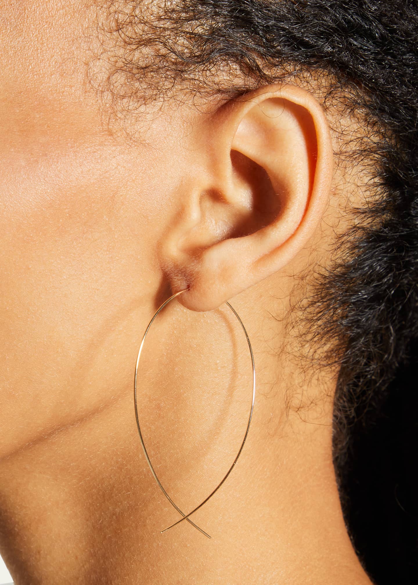 Lana Large Upside Down Hoop Earrings in 14K Gold - Bergdorf Goodman