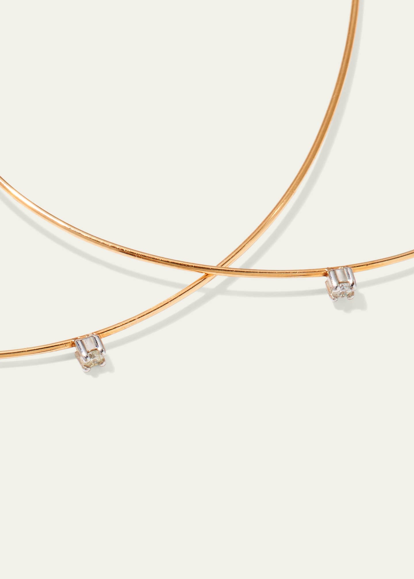 Lana 14K Gold Large Upside Down Hoops with Diamonds - Bergdorf Goodman