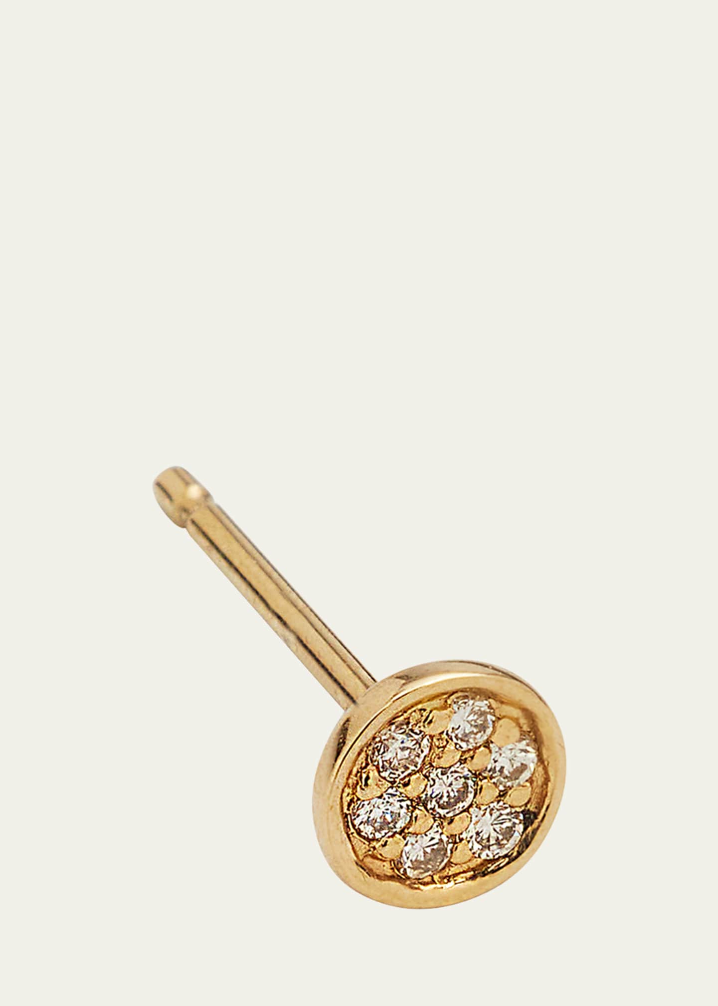 Sydney Evan Single Pave Diamond Disc Stud Earring - Bergdorf Goodman