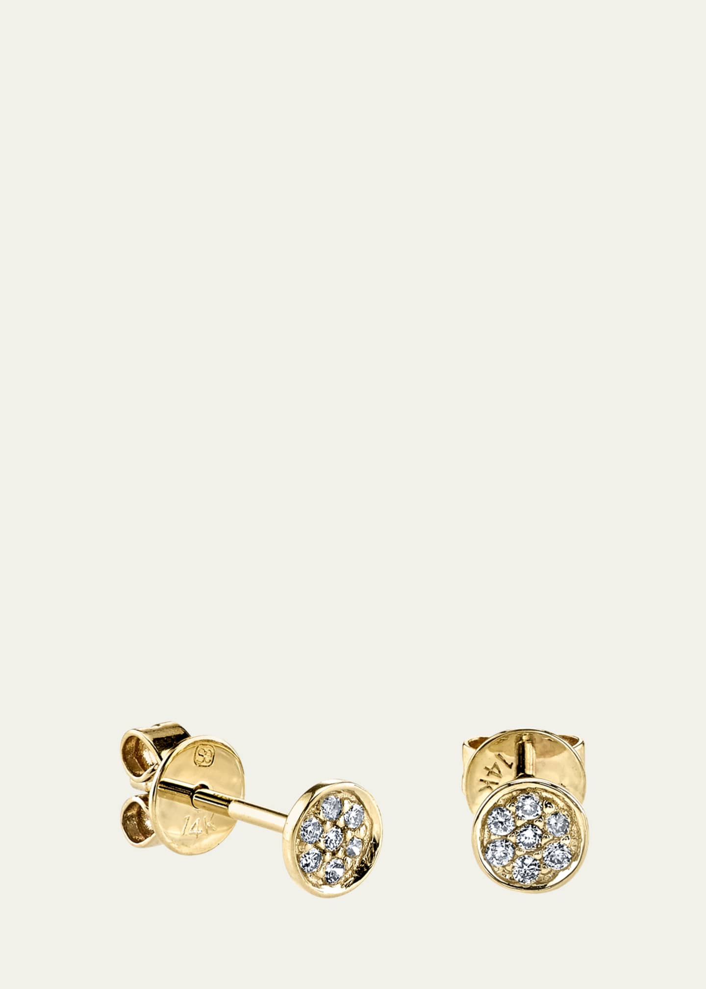 Sydney Evan Single Pave Diamond Disc Stud Earring - Bergdorf Goodman
