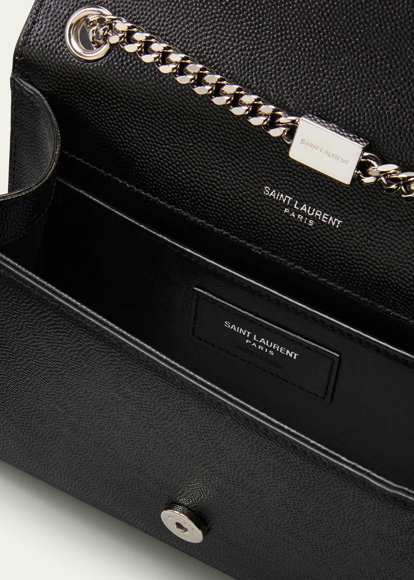 Saint Laurent Kate Small YSL Crossbody Bag in Grained Leather ...