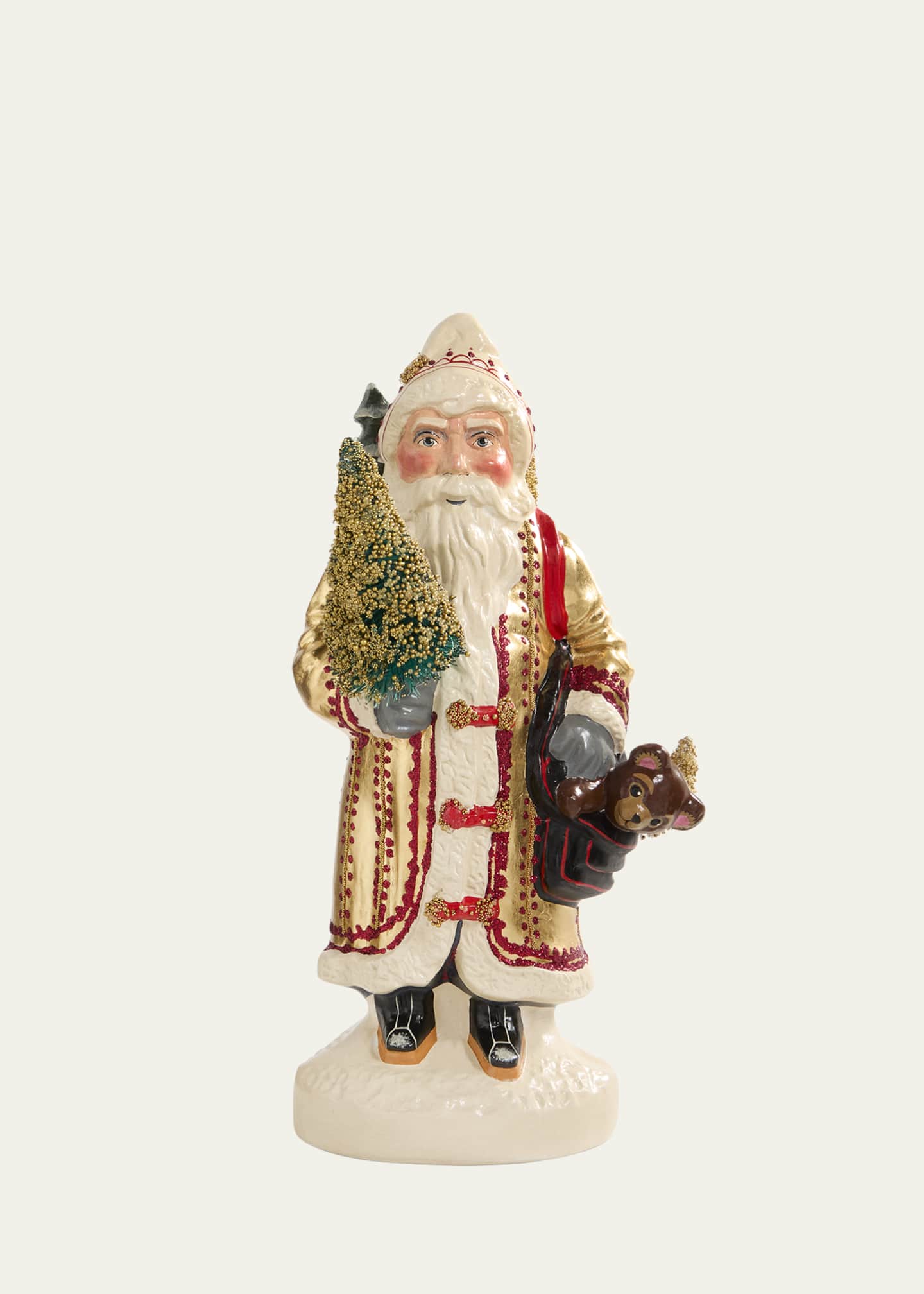 Vaillancourt Folk Art Big Golden European Father Christmas - Bergdorf ...
