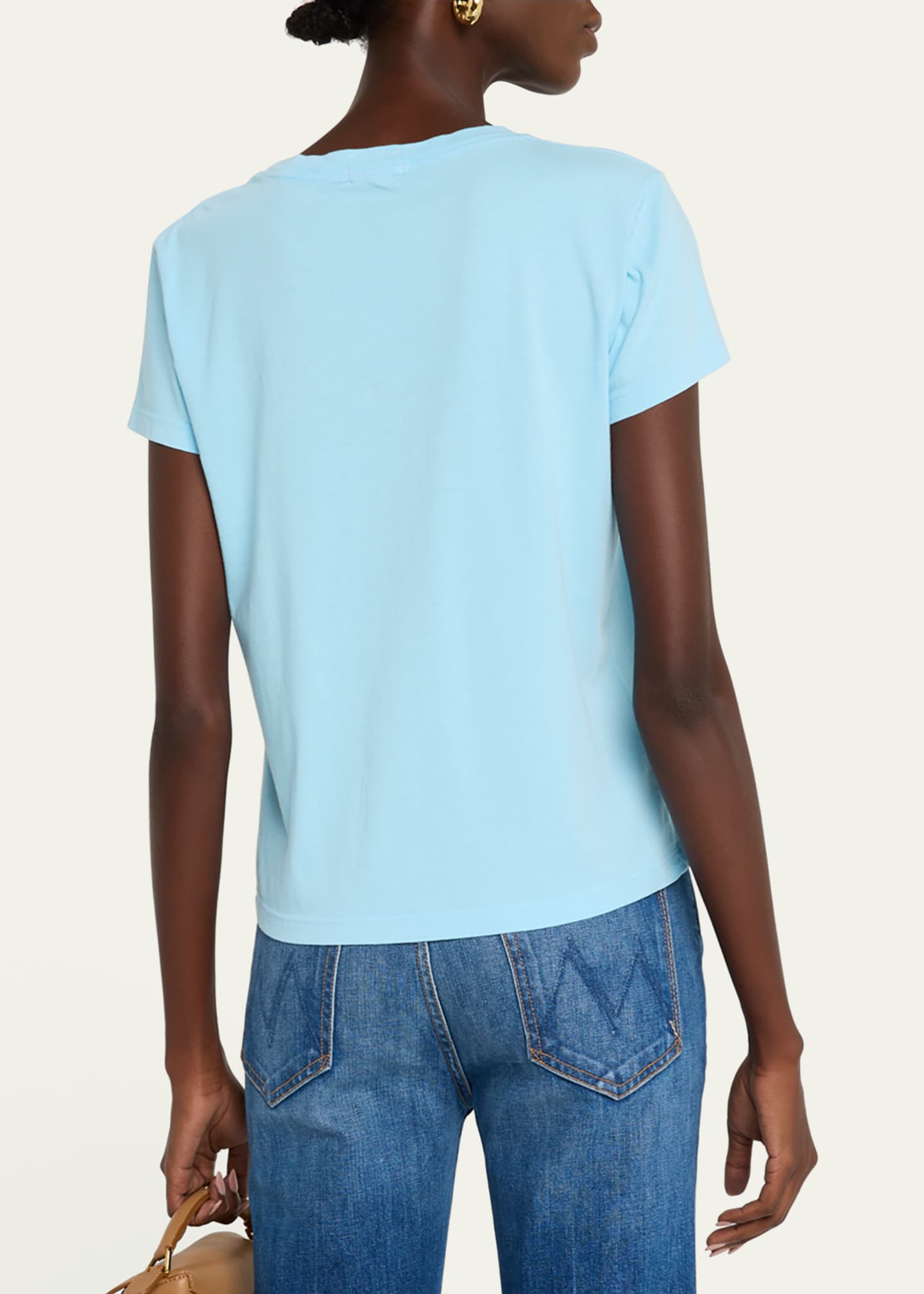MOTHER Goodie Goodie Short-Sleeve Boxy Cotton Tee - Bergdorf Goodman