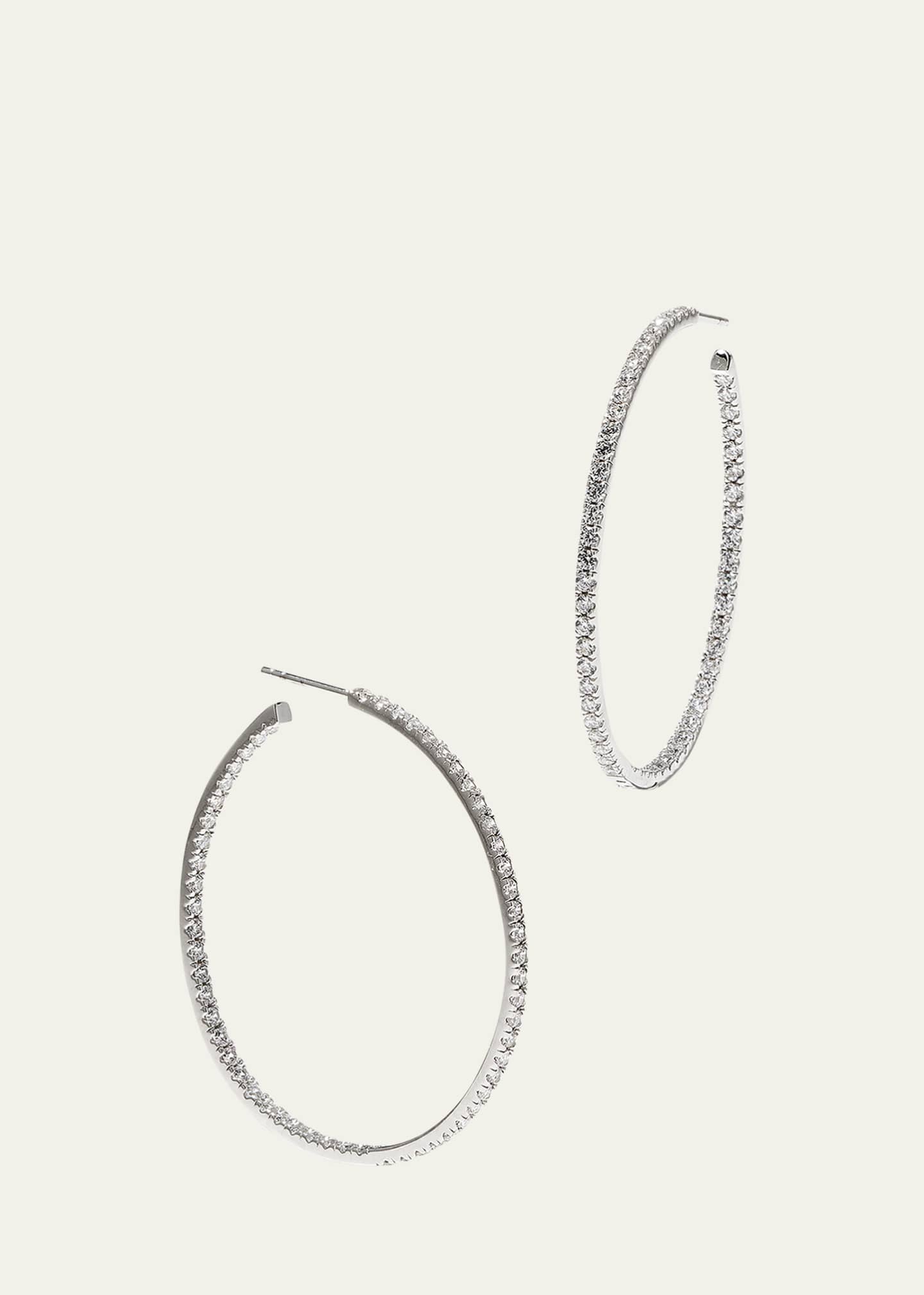 Fantasia by DeSerio 18K Gold-Plated Sterling Silver Cubic Zirconia Hoop ...