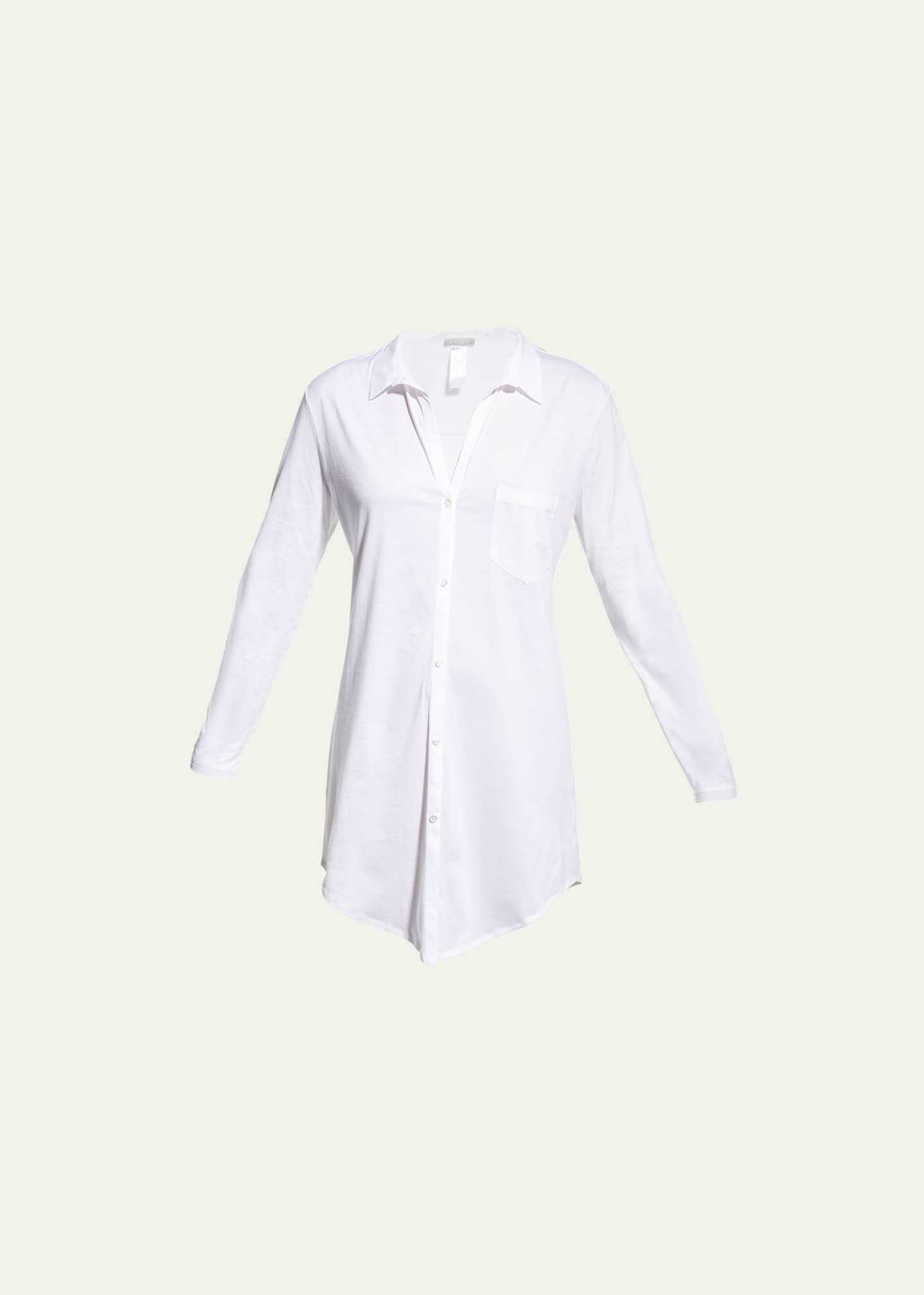 Hanro Cotton Deluxe Boyfriend Sleepshirt - Bergdorf Goodman