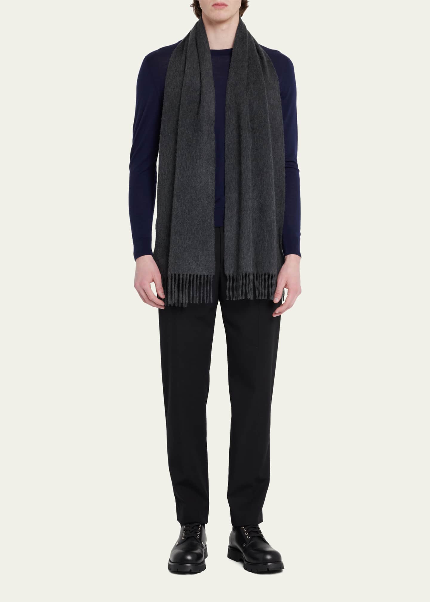 Begg x Co Men's Arran Solid Cashmere Scarf - Bergdorf Goodman