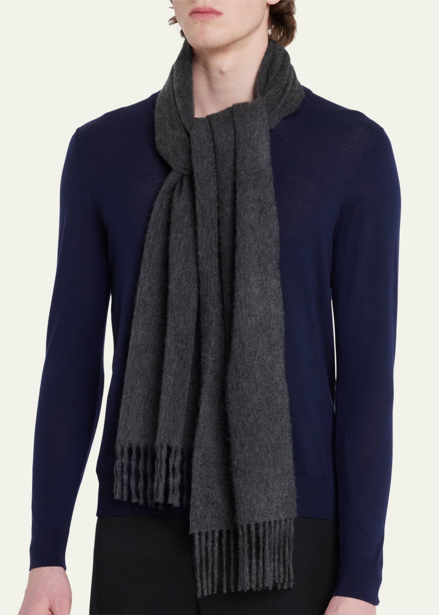 Begg x Co Men's Arran Solid Cashmere Scarf - Bergdorf Goodman