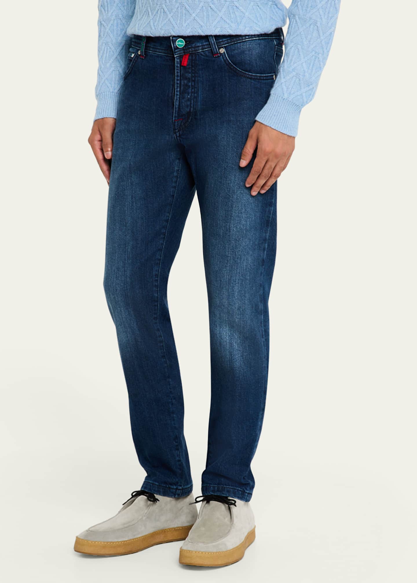 Kiton Men's Dark-Wash Denim Jeans - Bergdorf Goodman