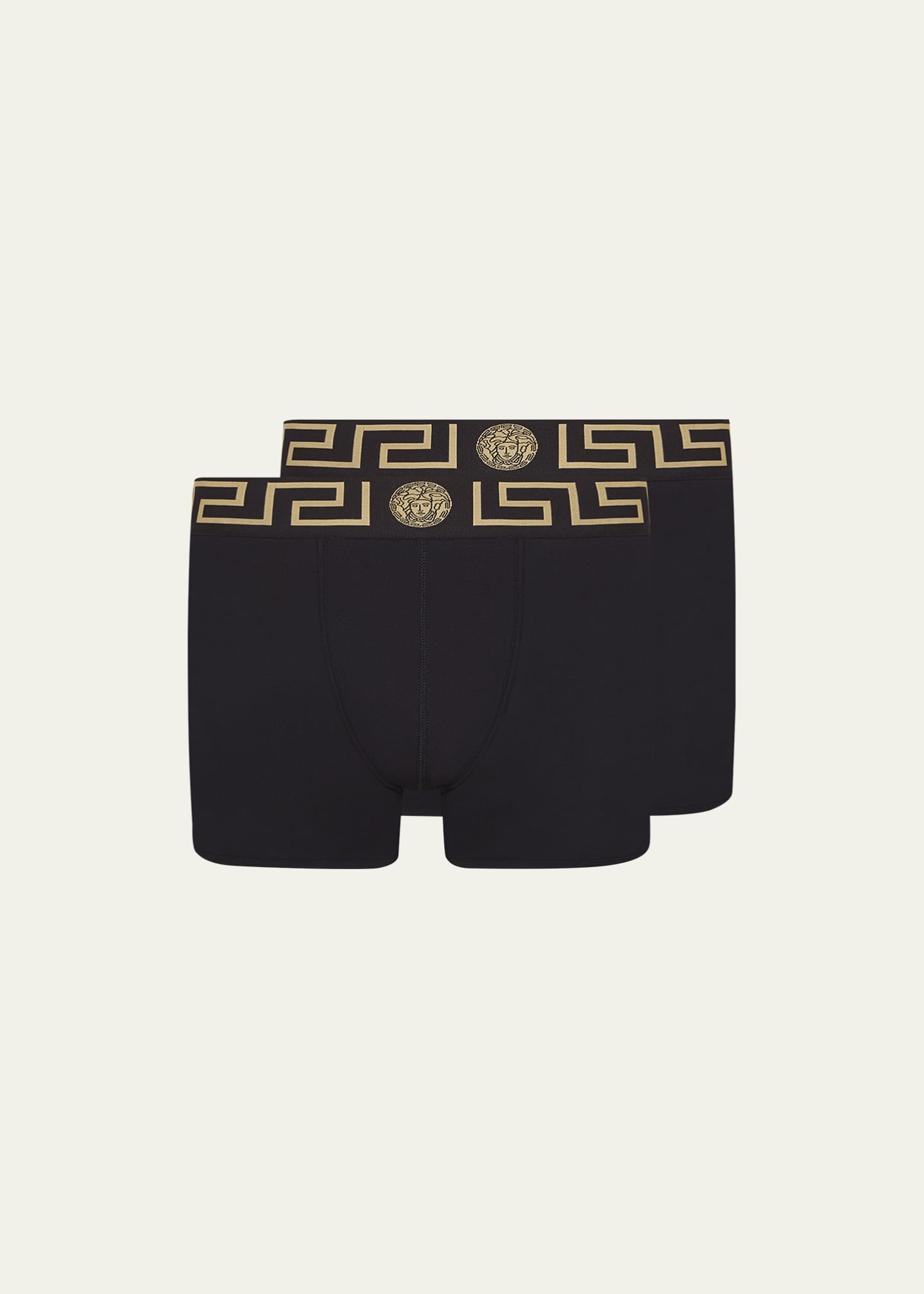 Versace Two-Pack Greca Border Long Boxer Trunks - Bergdorf Goodman