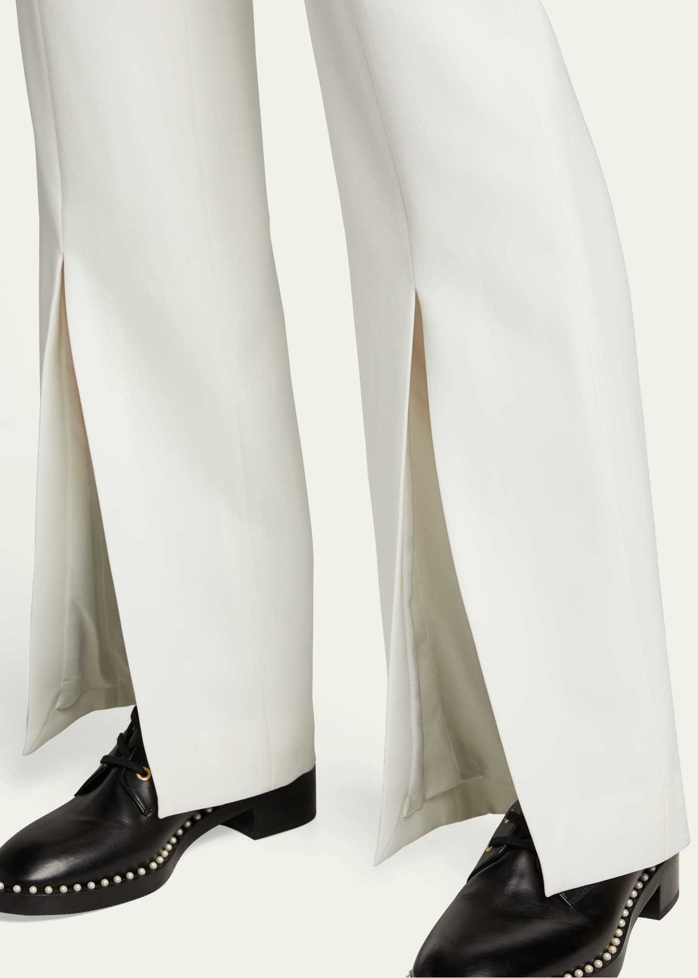 SIMKHAI Satin-Combo Front-Slit Pants - Bergdorf Goodman