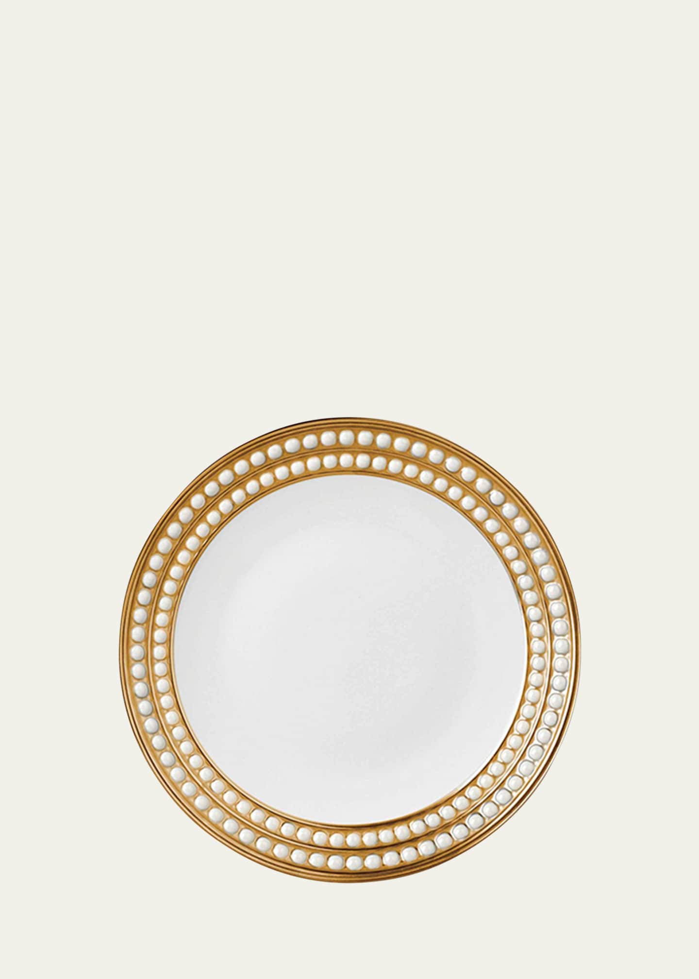 L'Objet Perlee Gold Dessert Plate - Bergdorf Goodman
