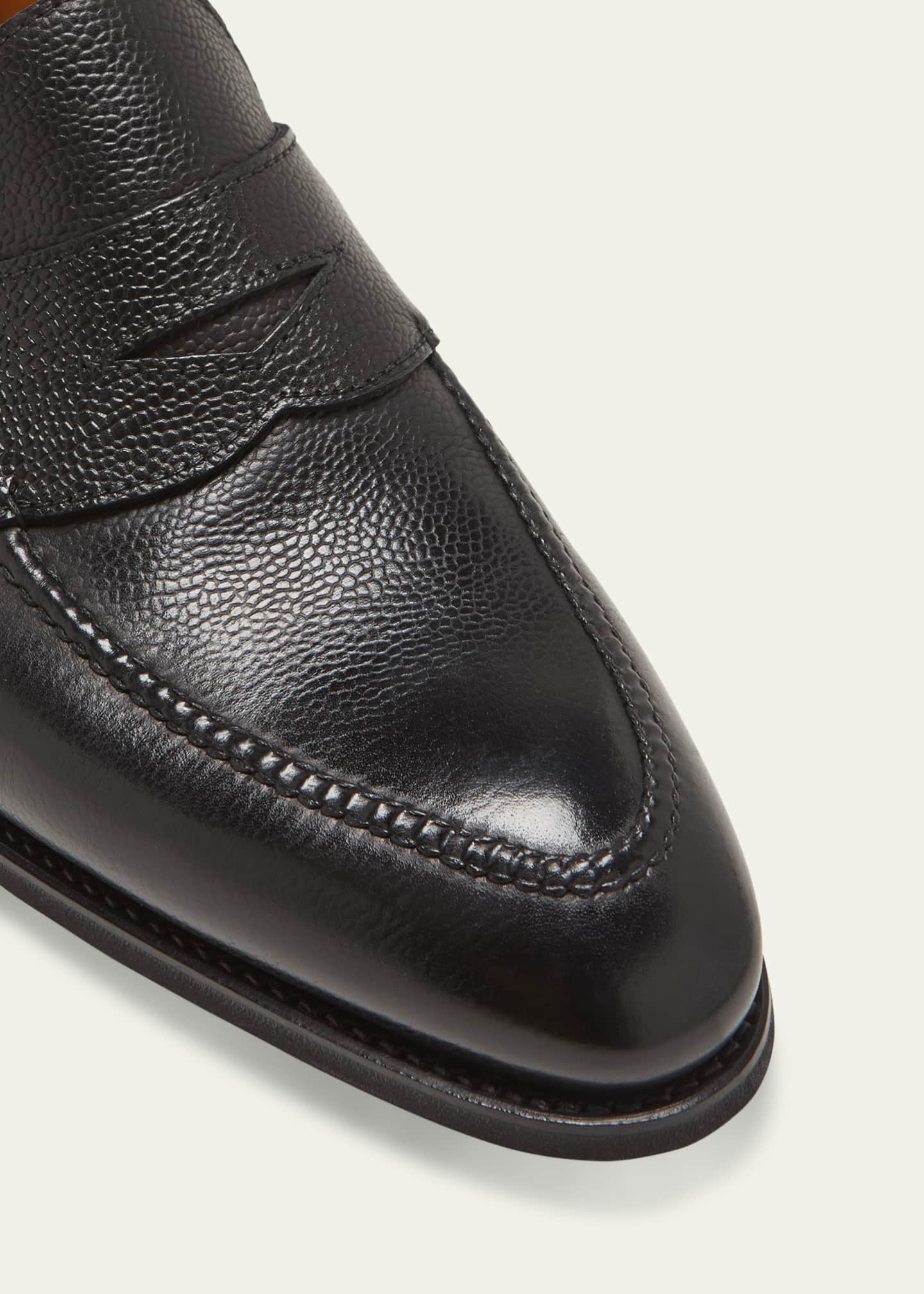 Bontoni Men's Principe Grain Loafer Pebble Rubber Sole - Bergdorf Goodman