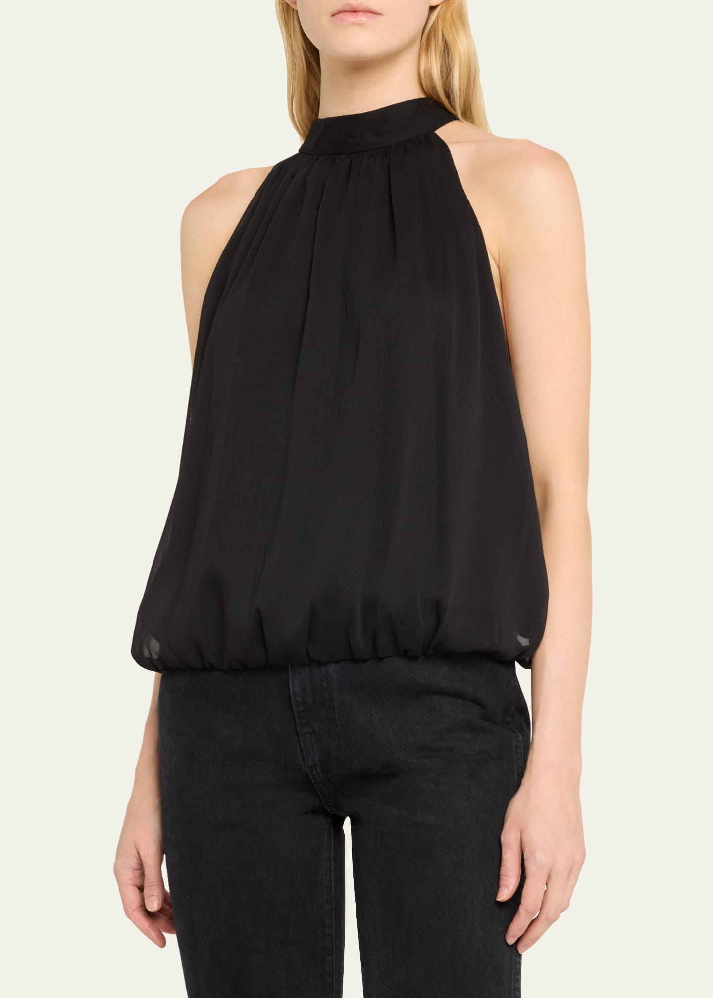 Alice + Olivia Maris Halter-Neck Gathered Top - Bergdorf Goodman