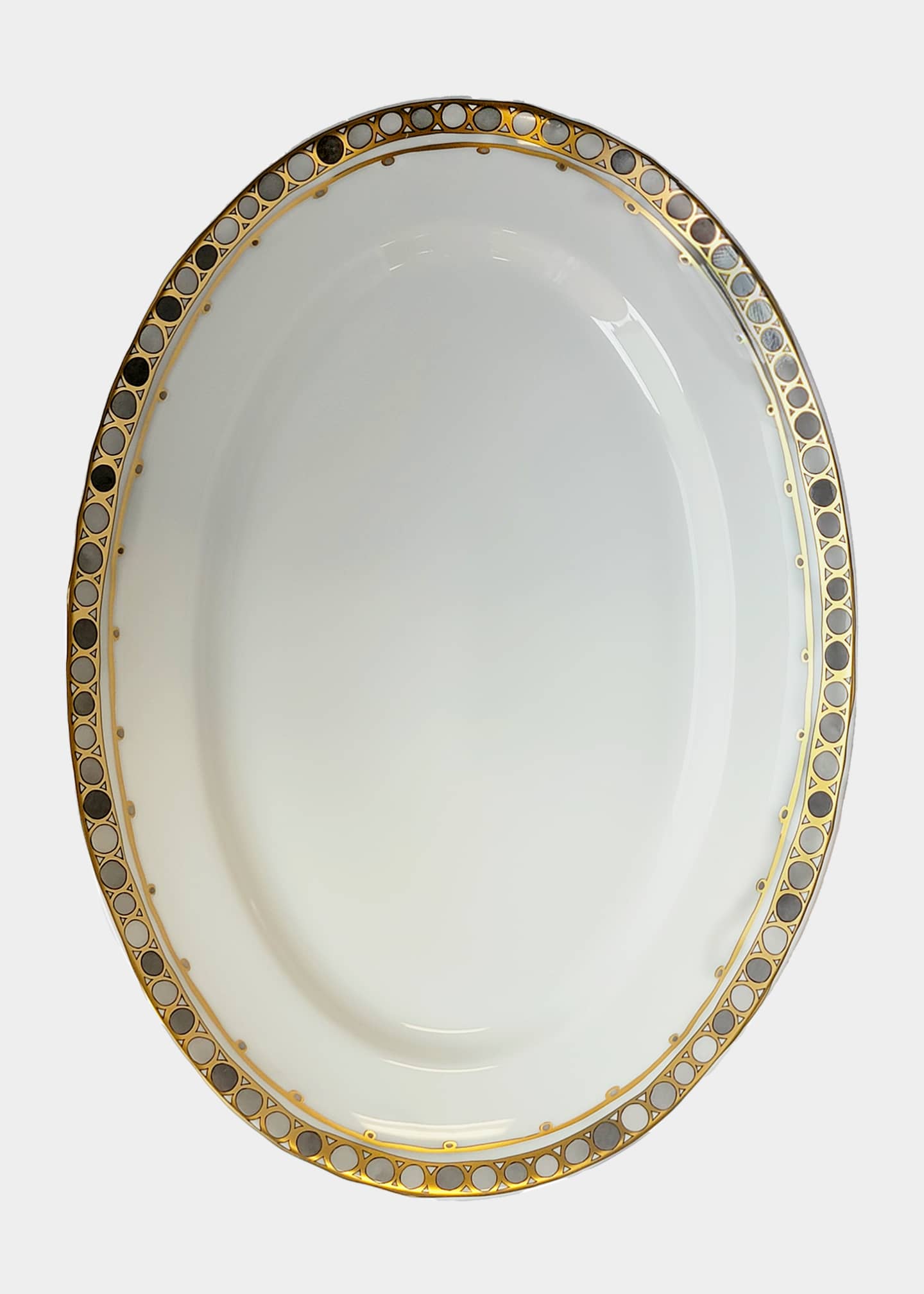 Haviland & Parlon Syracuse Taupe Oval Platter - Bergdorf Goodman
