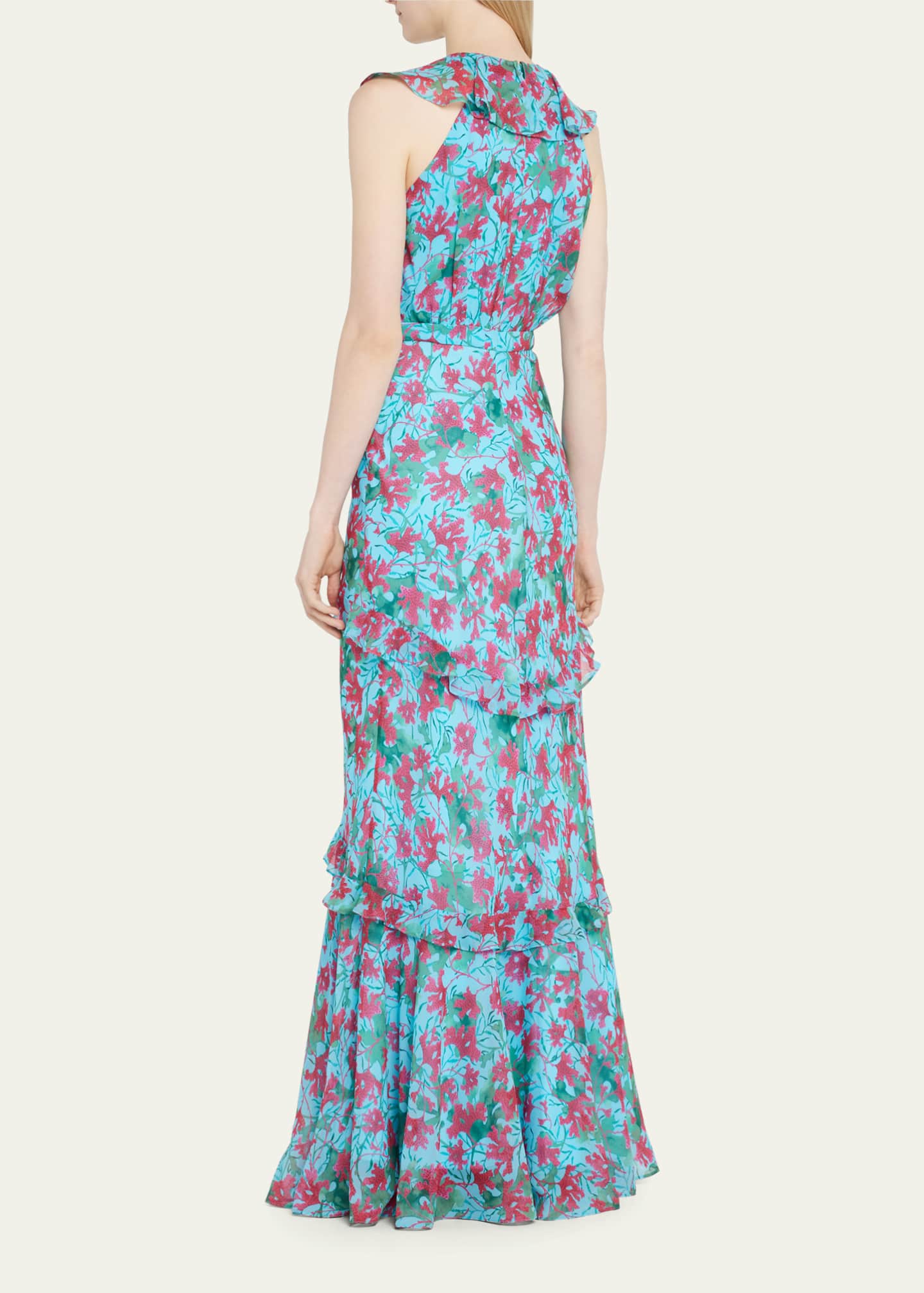 Saloni Rita Tiered Ruffle Cocktail Dress - Bergdorf Goodman