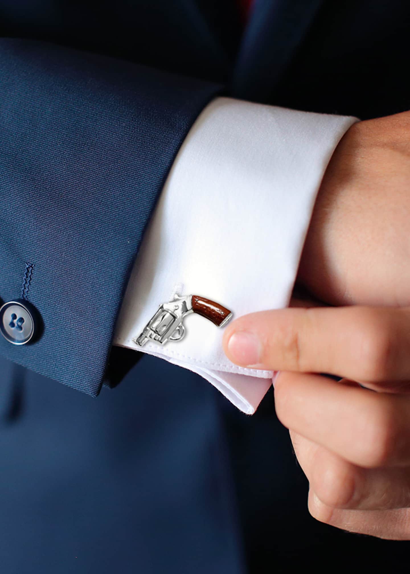 Jan Leslie Men's Gun and Bullet Cufflinks - Bergdorf Goodman
