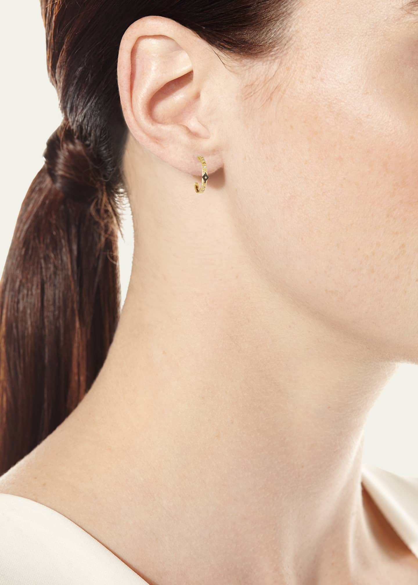 Armenta 18k Old World Mini Diamond Huggie Hoop Earrings - Bergdorf Goodman