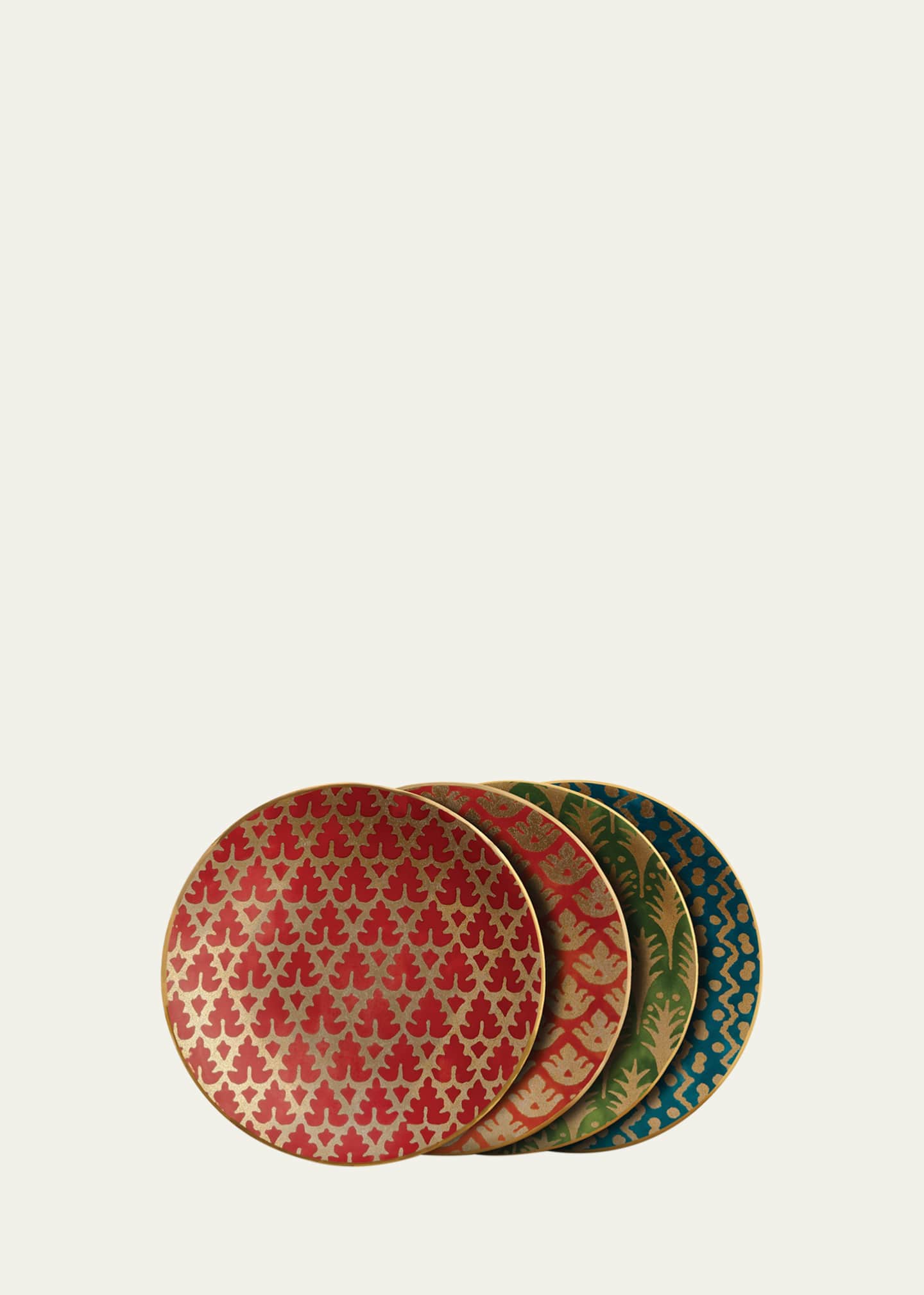 L'Objet Fortuny Assorted Canape Plates, Set of 4 - Bergdorf Goodman